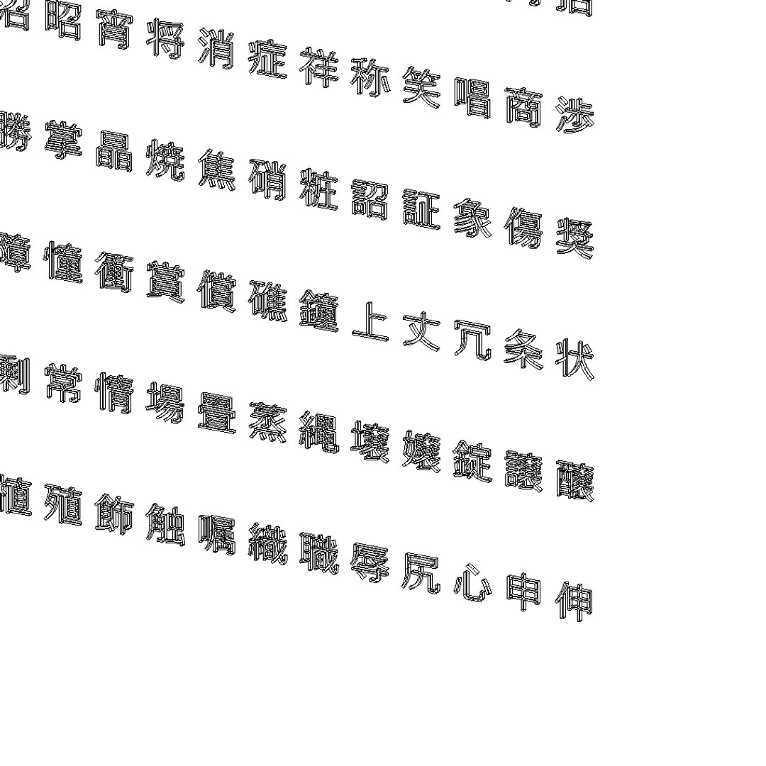 Chinese Meiryo Font Set10 3D - TurboSquid 1174540