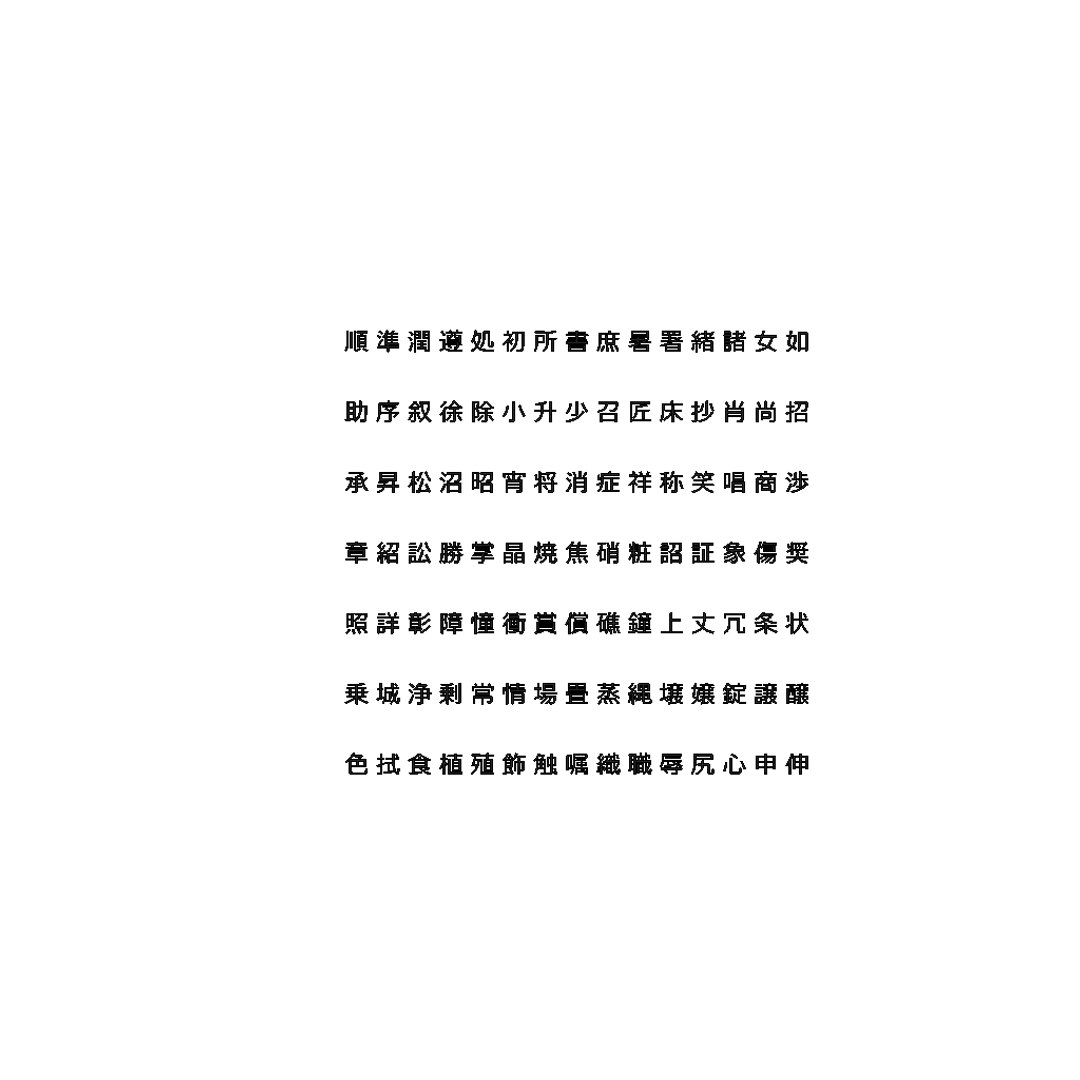 Chinese Meiryo Font Set10 3D - TurboSquid 1174540