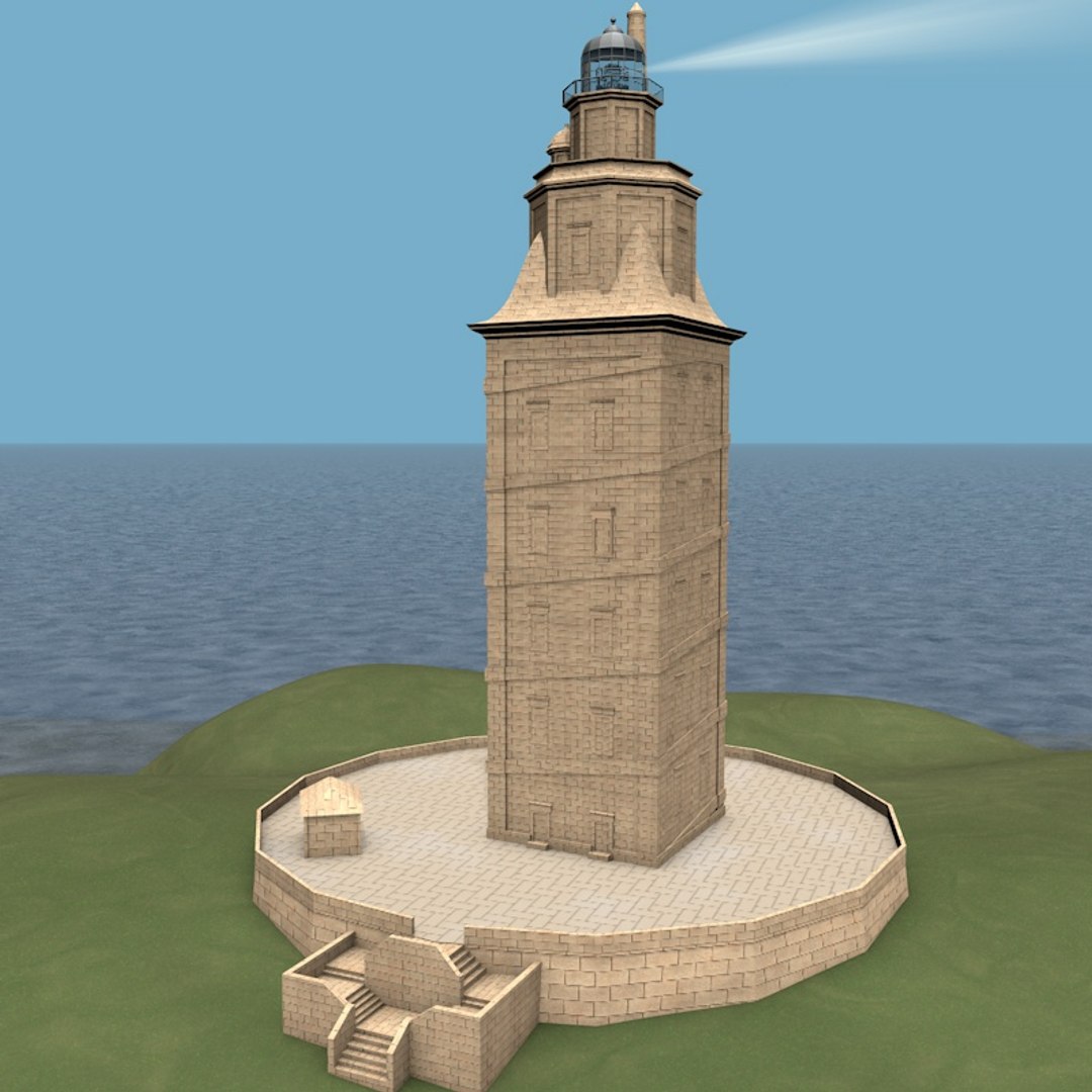 3d Model Lighthouse Tower Hercules