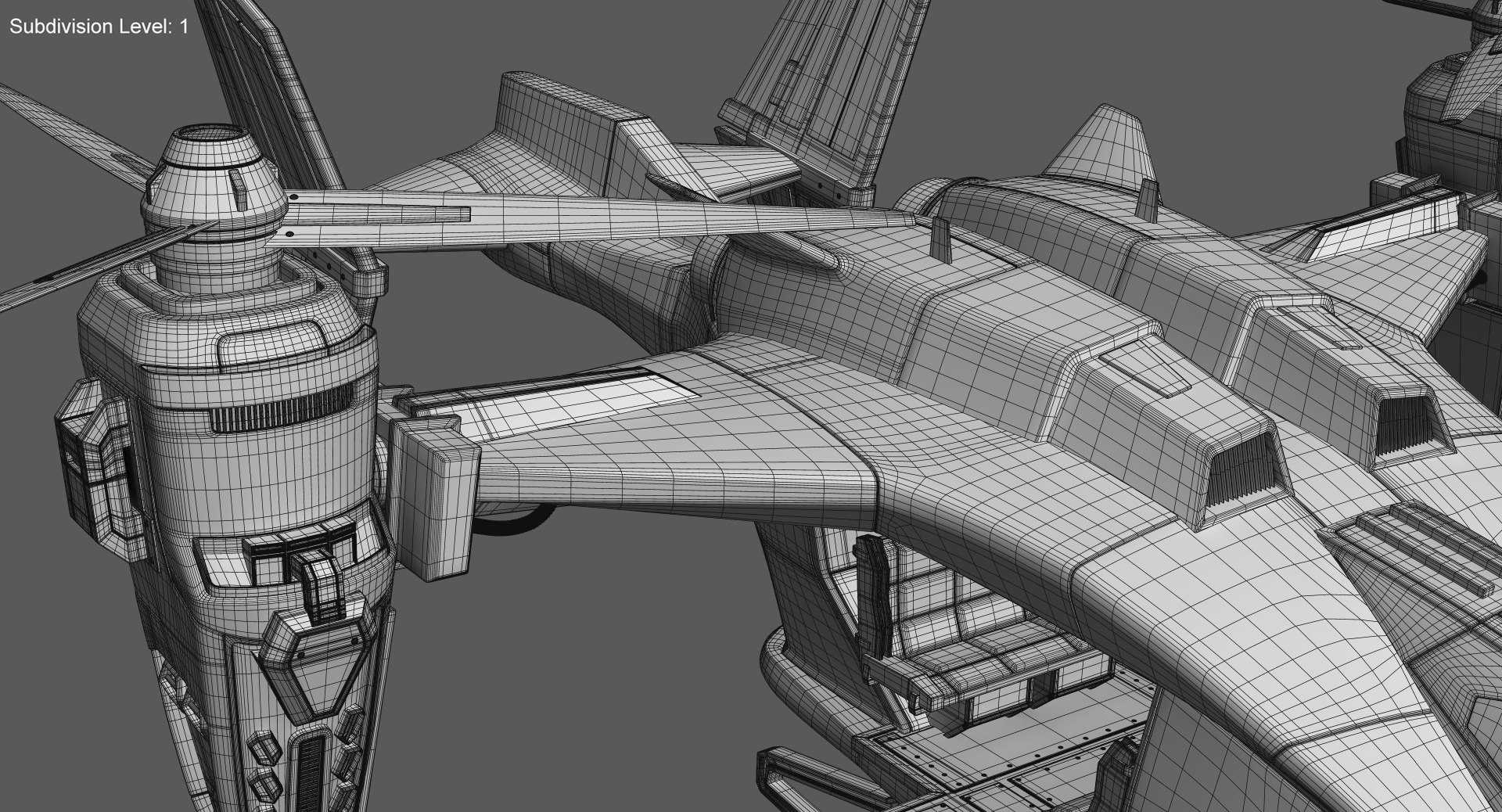 futuristic dropship 3d model