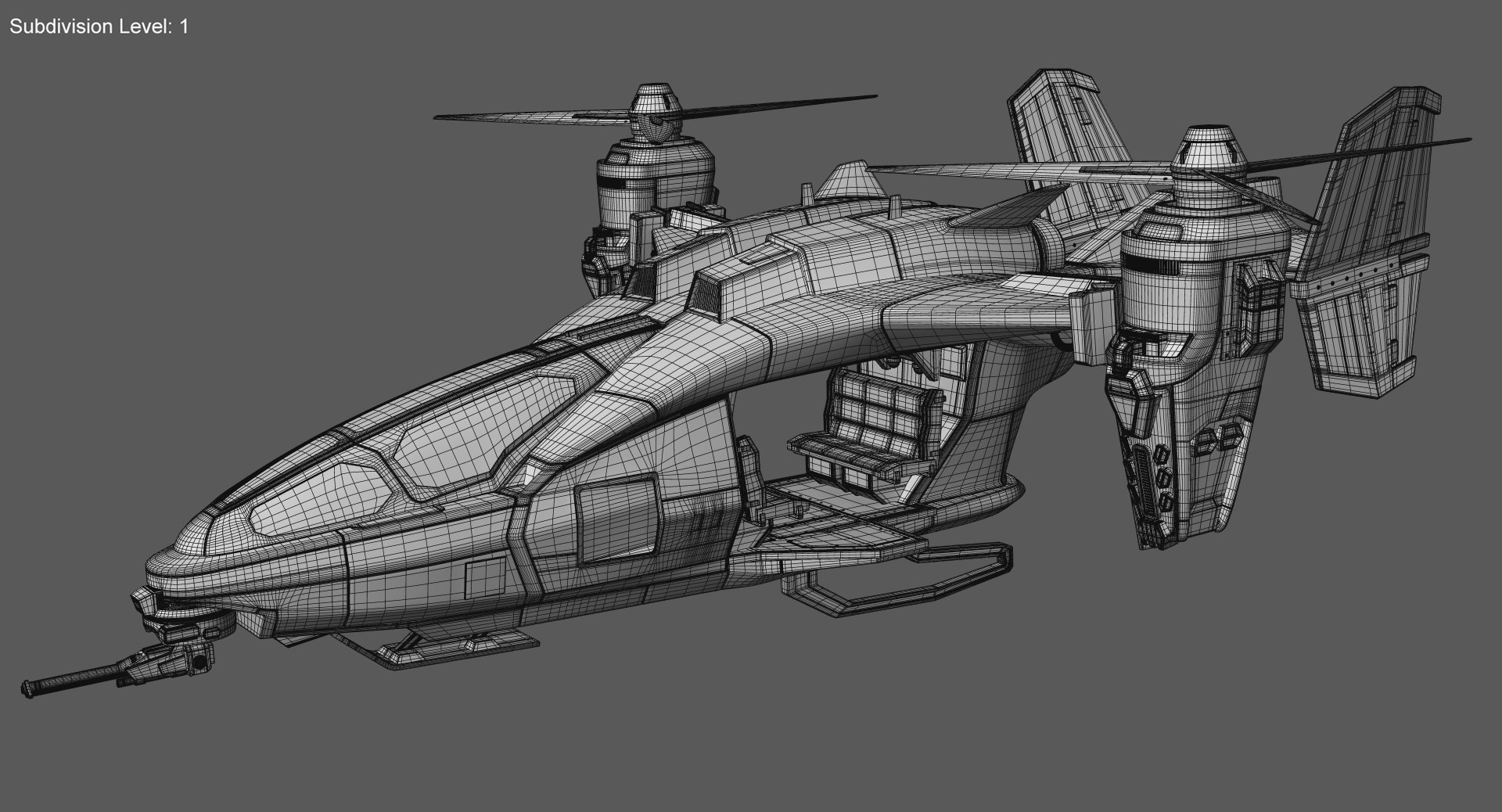 futuristic dropship 3d model
