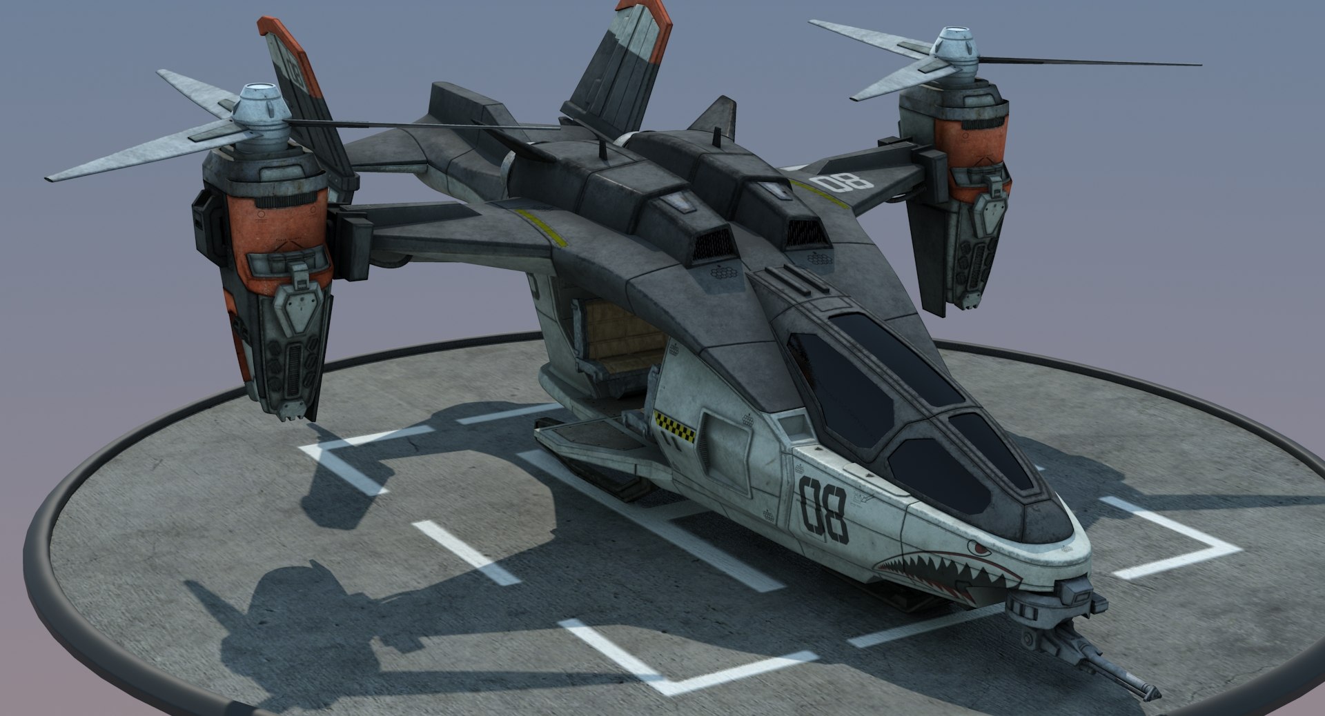 Futuristic Dropship 3d Model