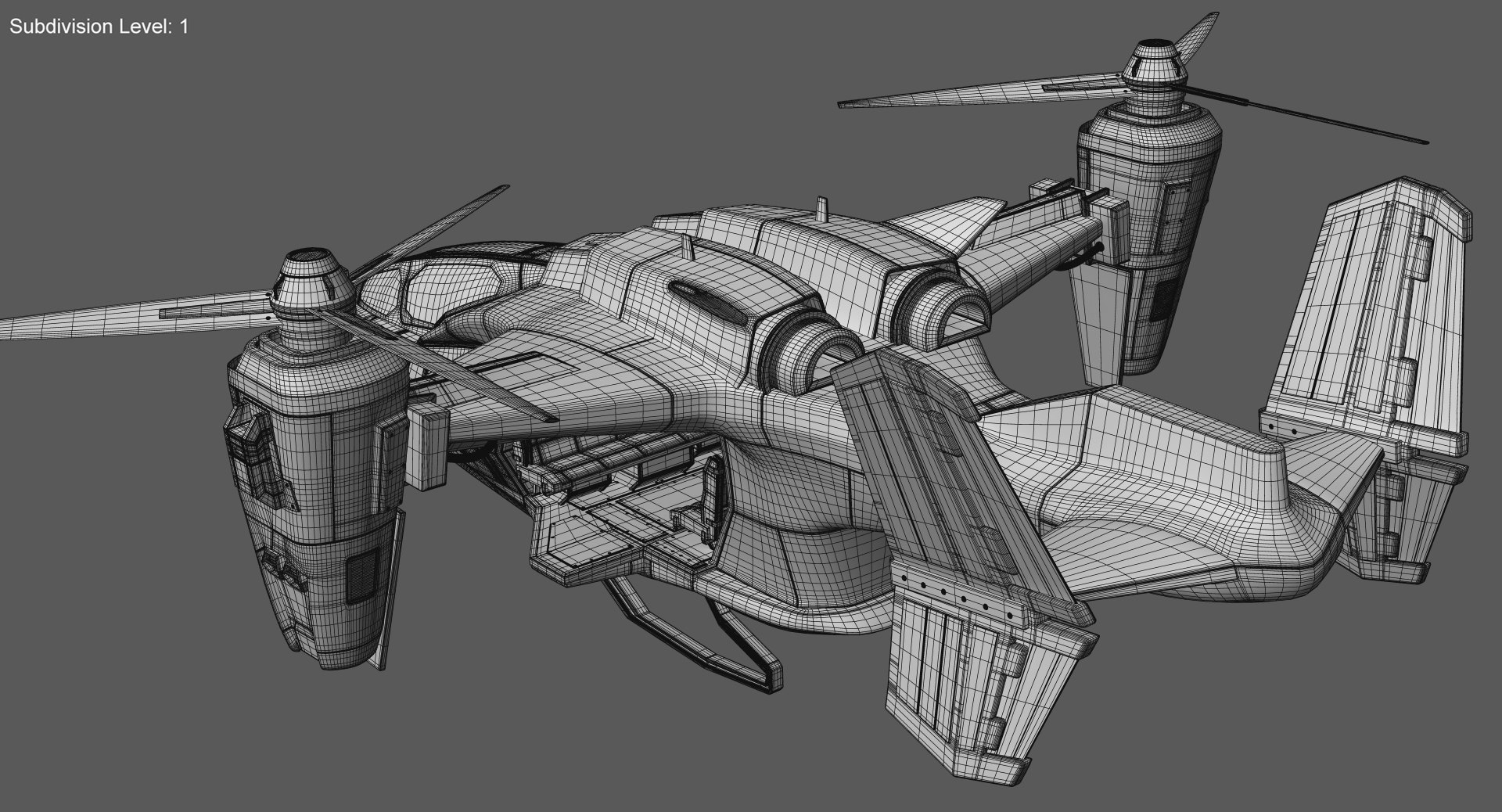 futuristic dropship 3d model