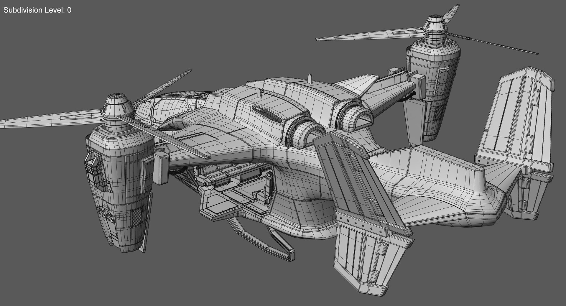 futuristic dropship 3d model