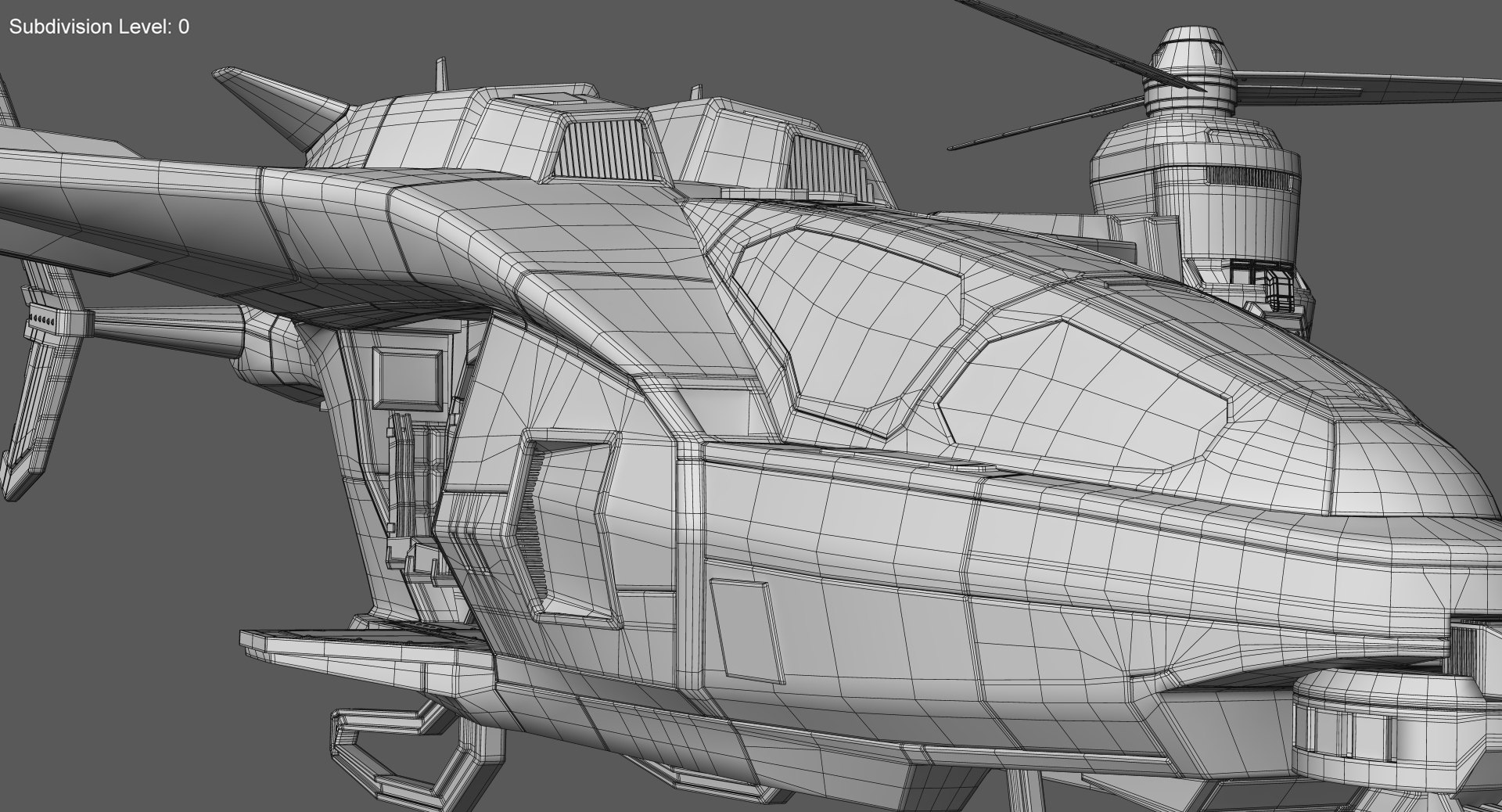 futuristic dropship 3d model