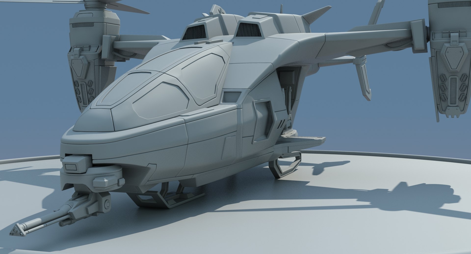 futuristic dropship 3d model