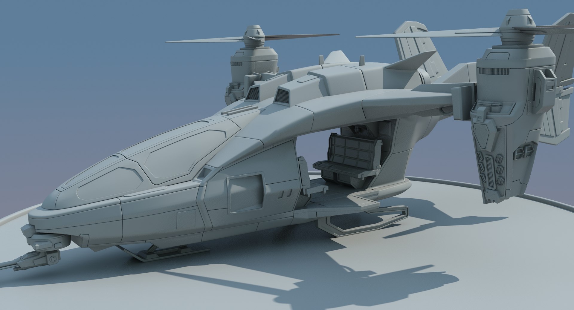 Futuristic Dropship 3d Model