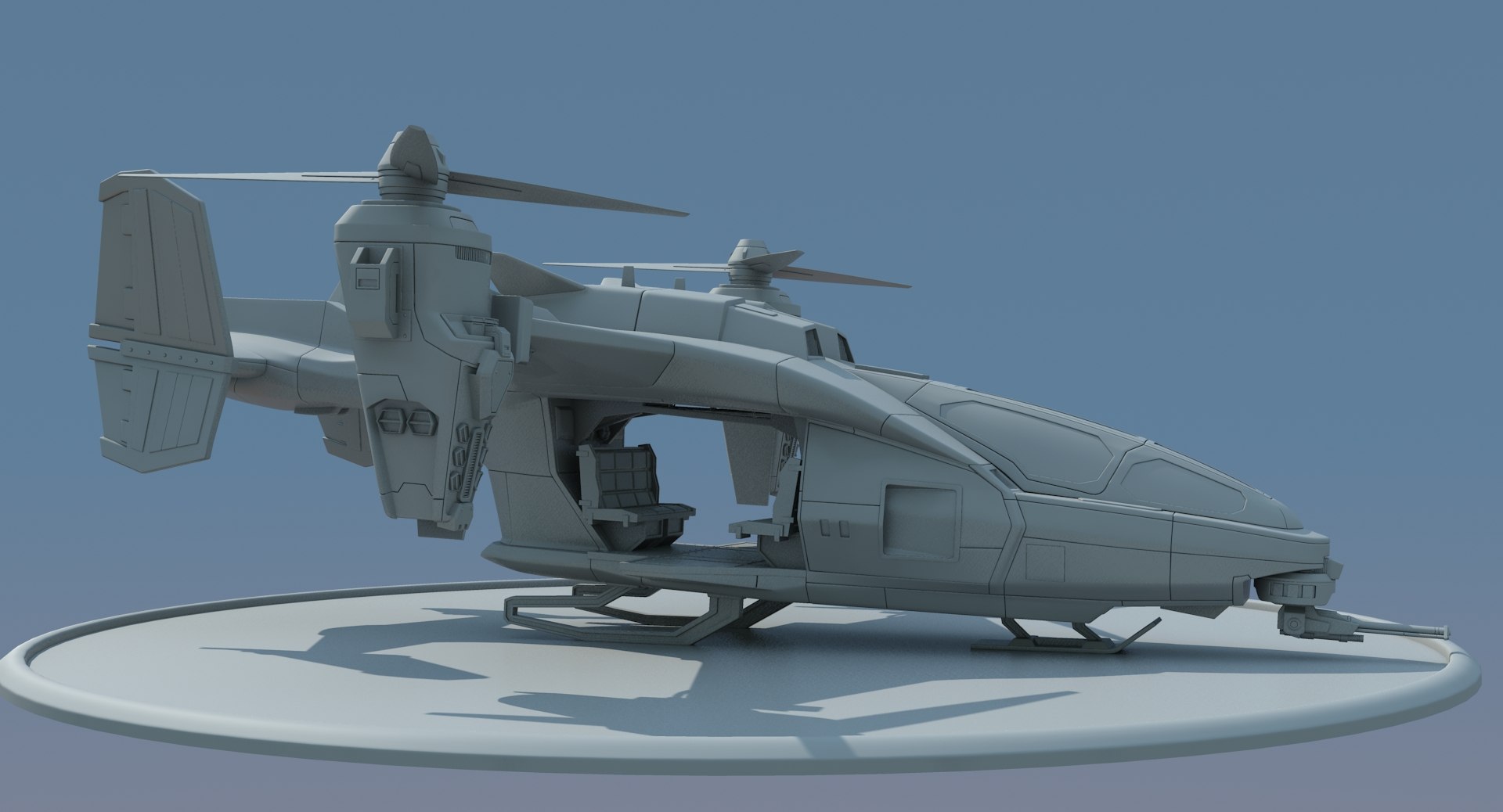 futuristic dropship 3d model