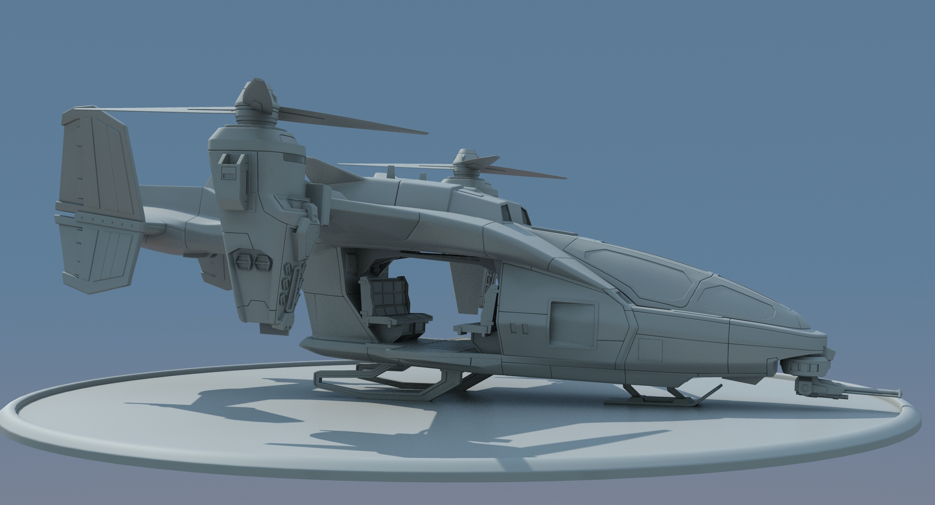 futuristic dropship 3d model