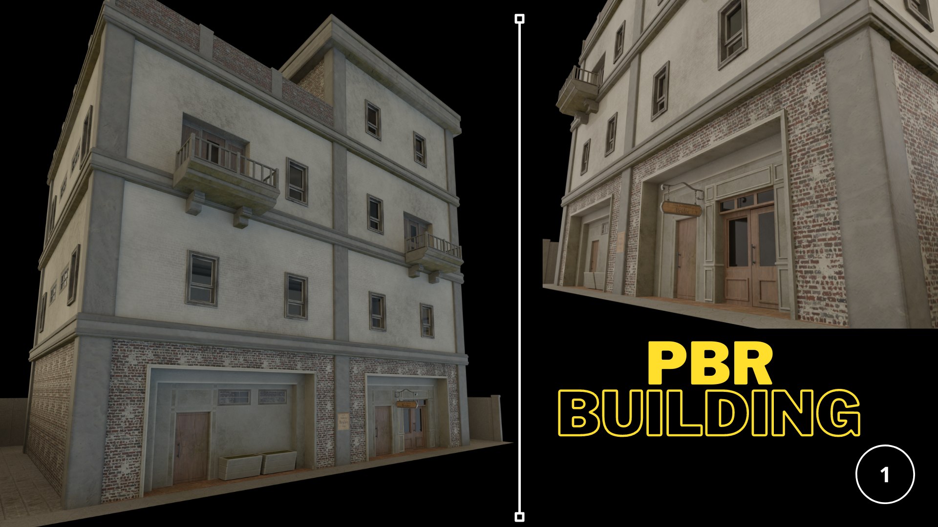 3D Building PBR 1 model - TurboSquid 1846539