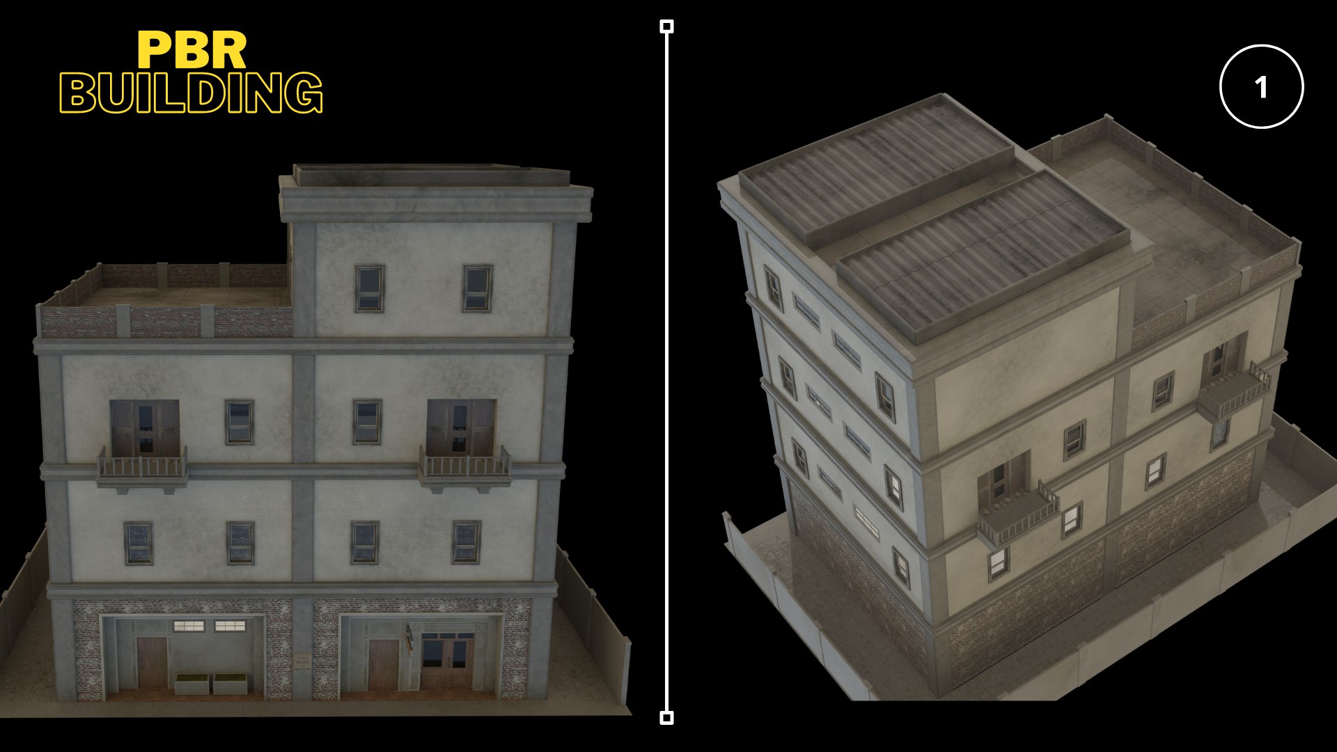 3D Building PBR 1 model - TurboSquid 1846539
