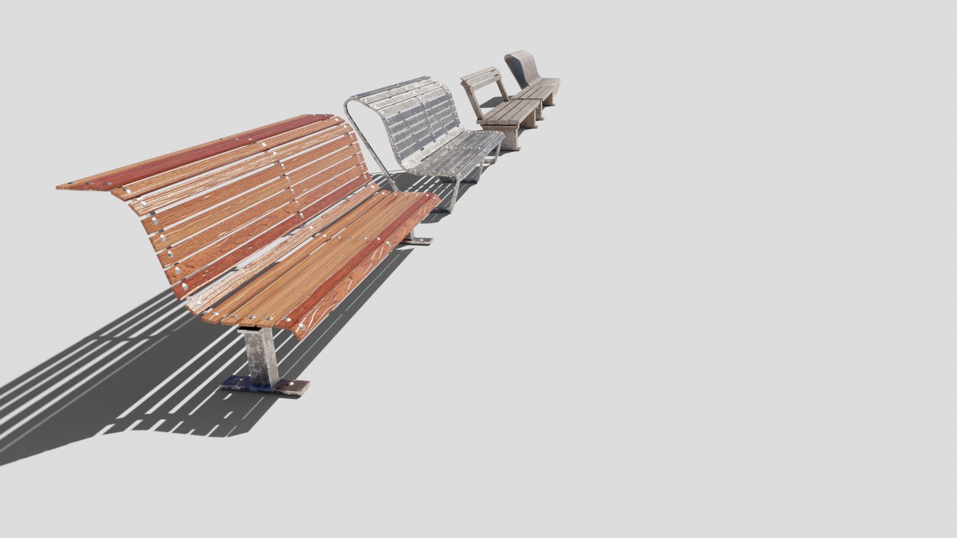 3D Street Chairs With 4k Pbr Textures Model - TurboSquid 1914478