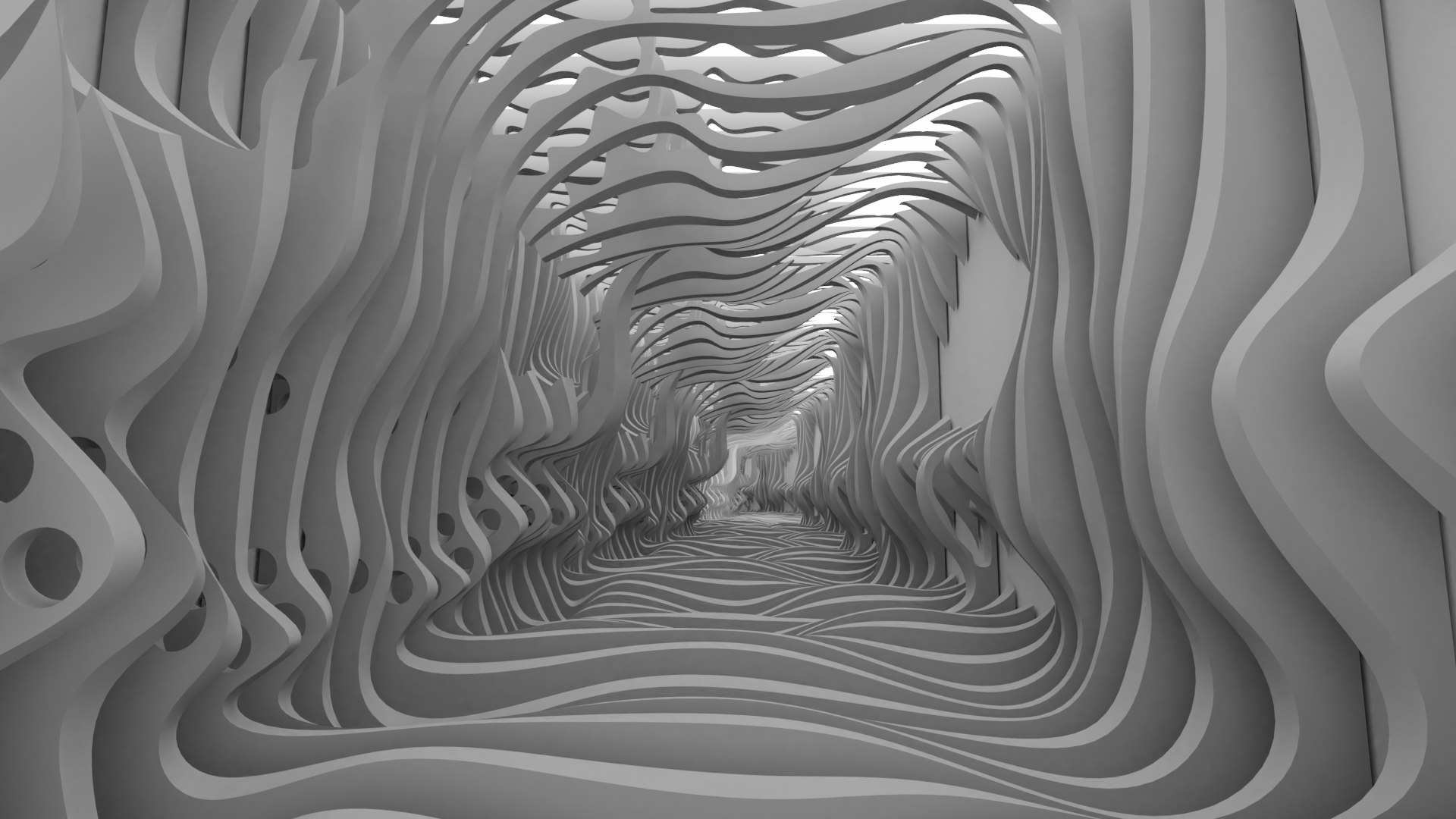Fantasy Wooden Tunnel 3D - TurboSquid 1715033
