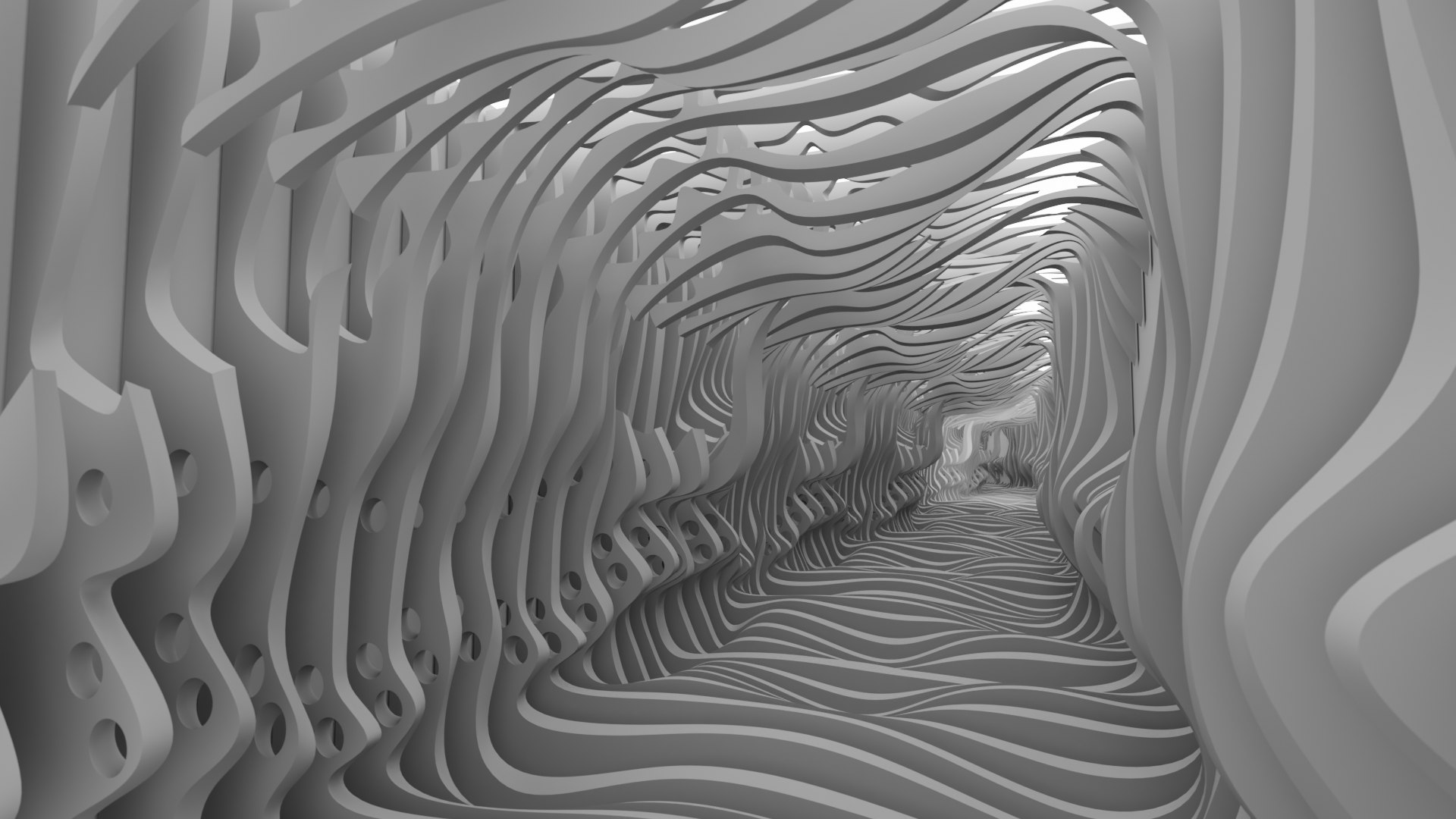 Fantasy Wooden Tunnel 3D - TurboSquid 1715033