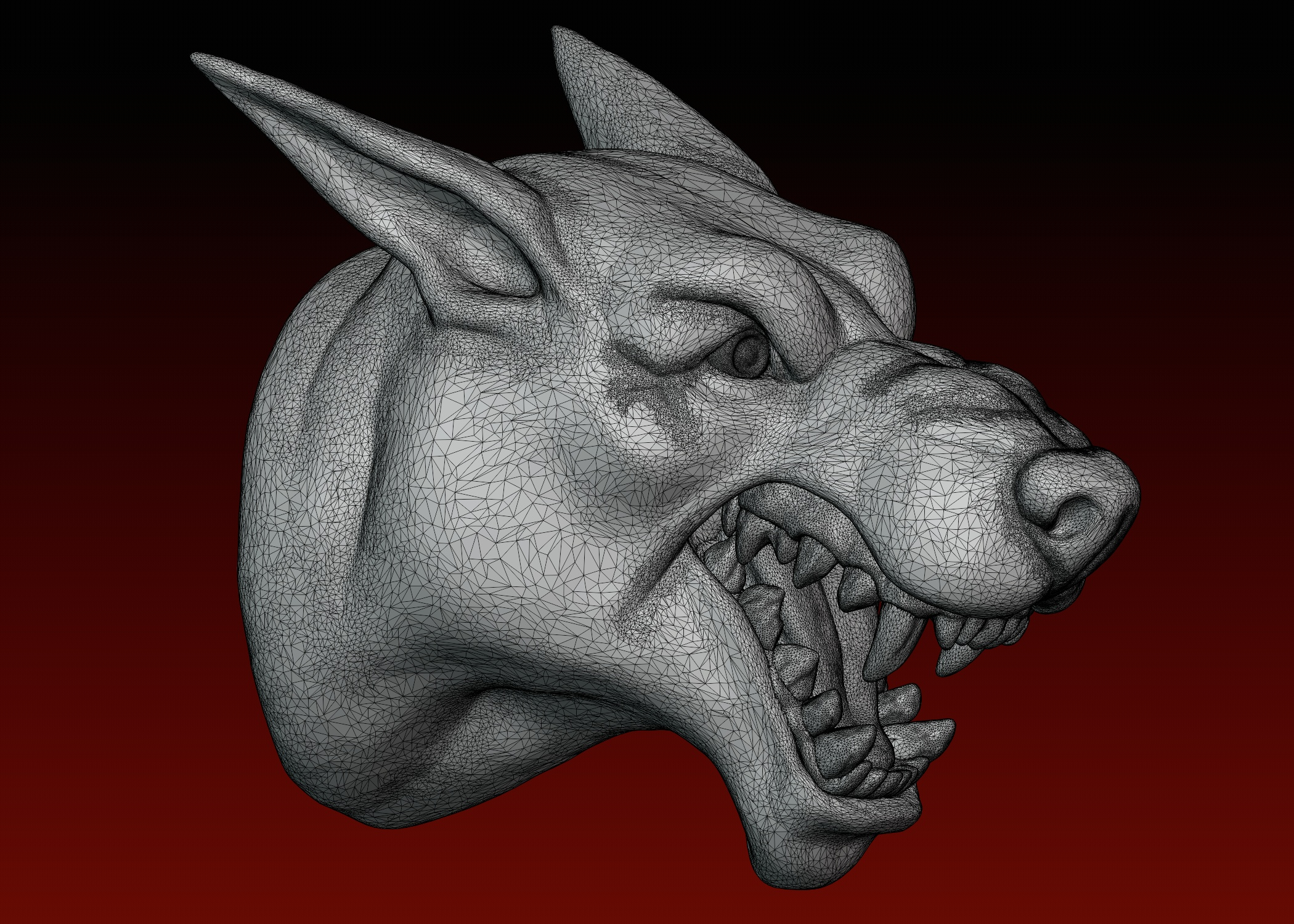 3D model Dog head doberman - TurboSquid 1876618