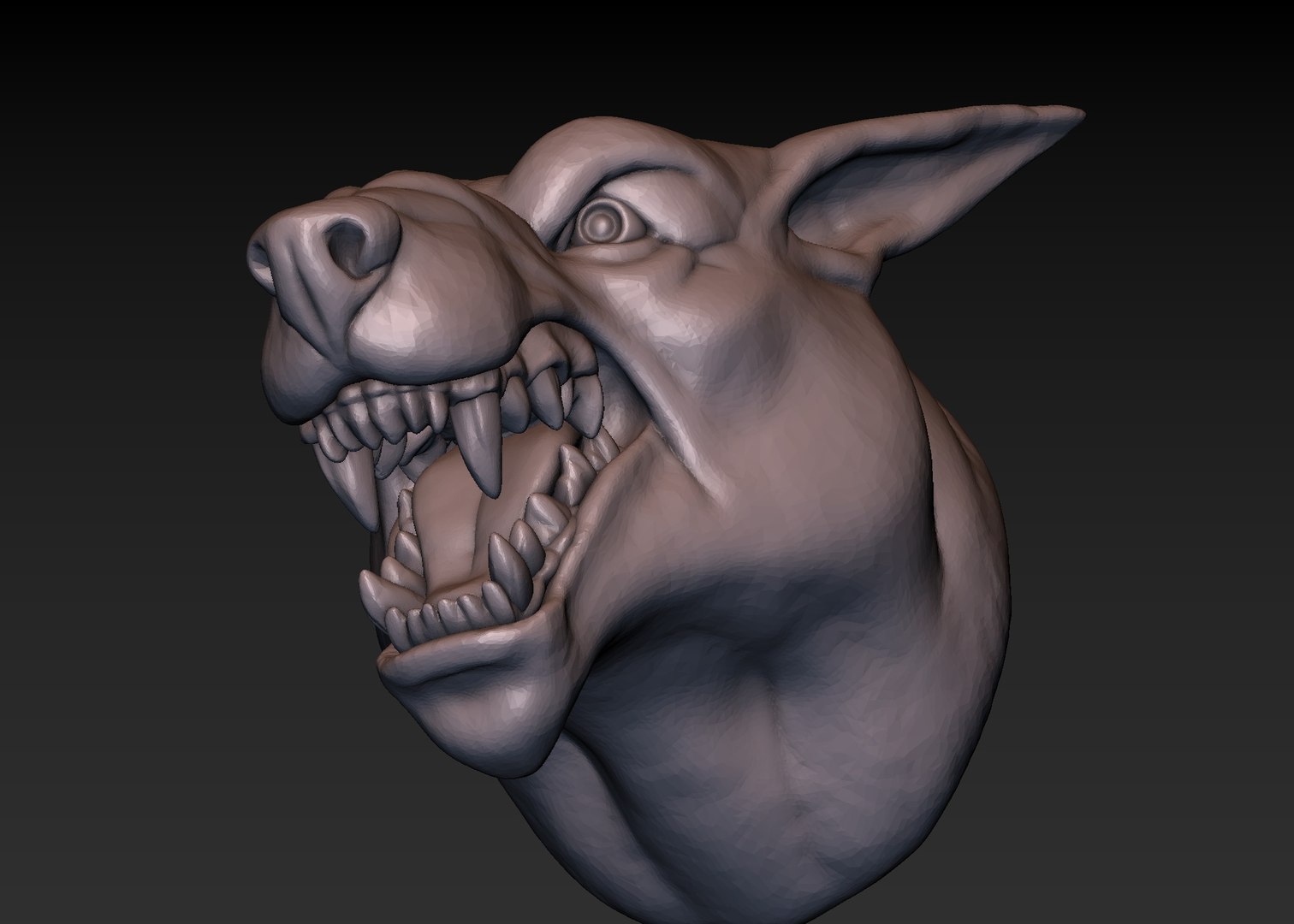 3D Model Dog Head Doberman - TurboSquid 1876618