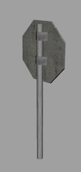 stop sign 3d model