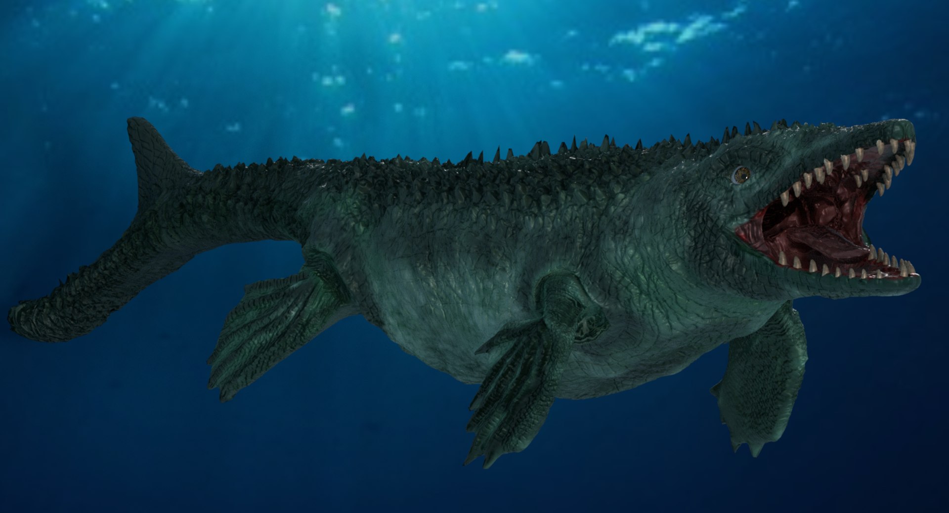 3D Model Mosasaur Extinct Marine - TurboSquid 1280563