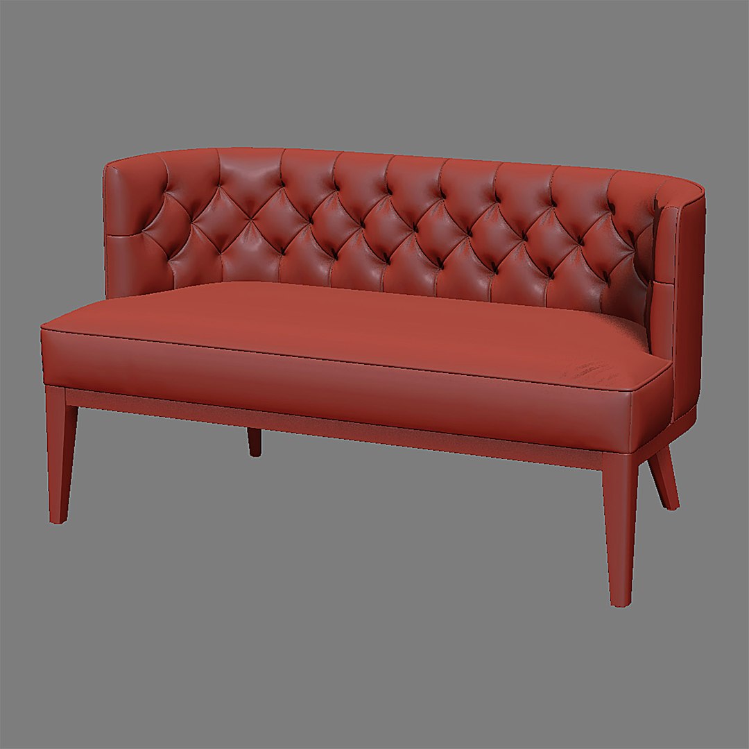 Grayson Tufted Settee Bench 3D Model - TurboSquid 1479403
