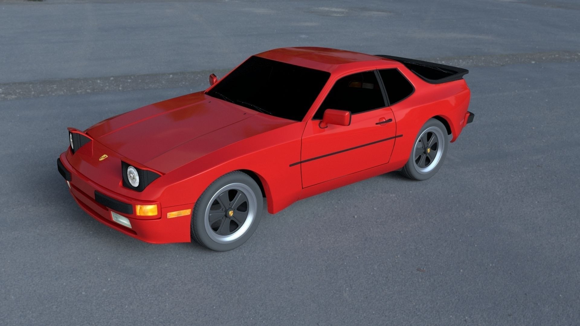3d Obj Porsche 944 Hdri