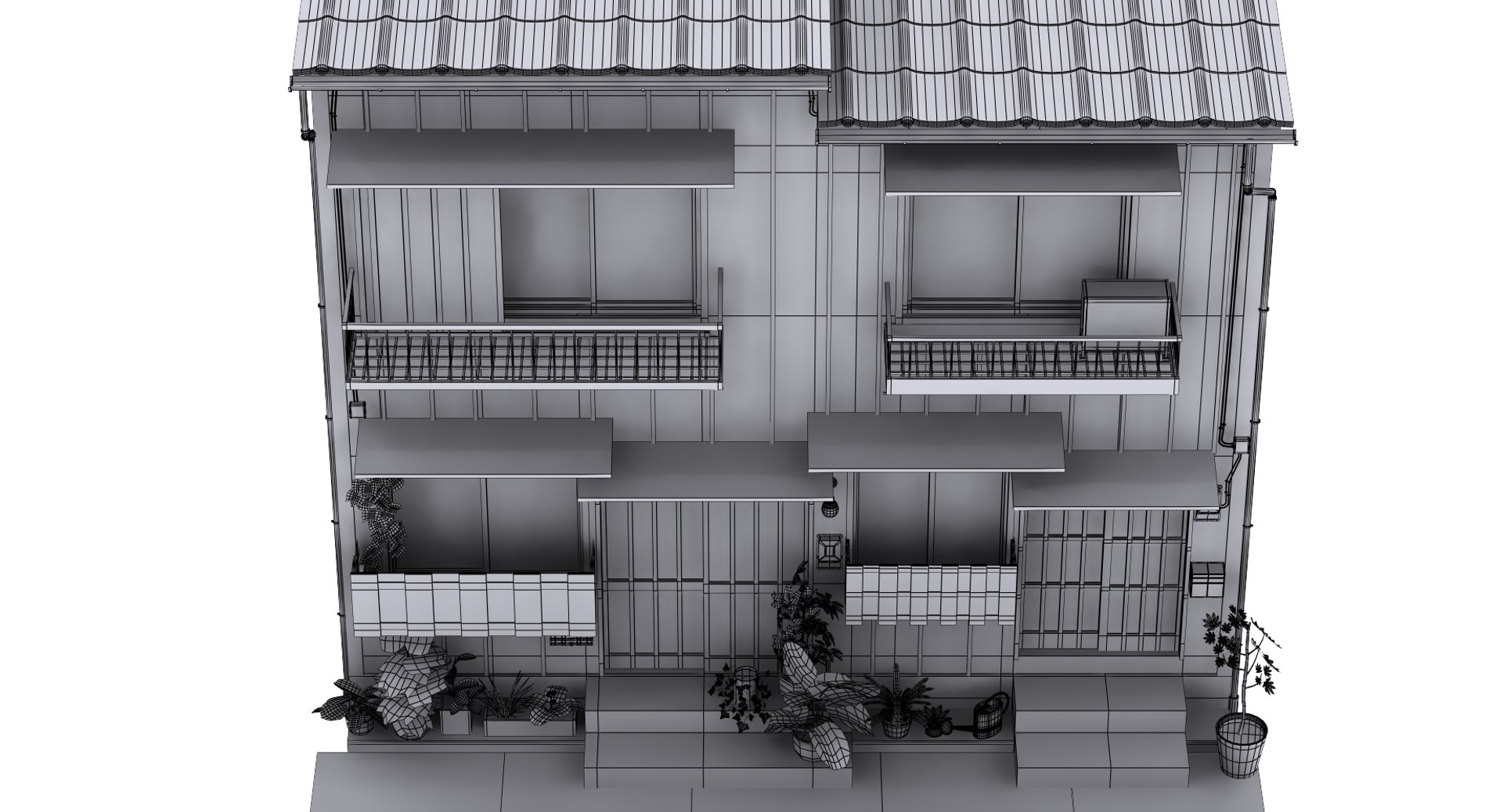Old Tokyo Building Model - TurboSquid 1383964