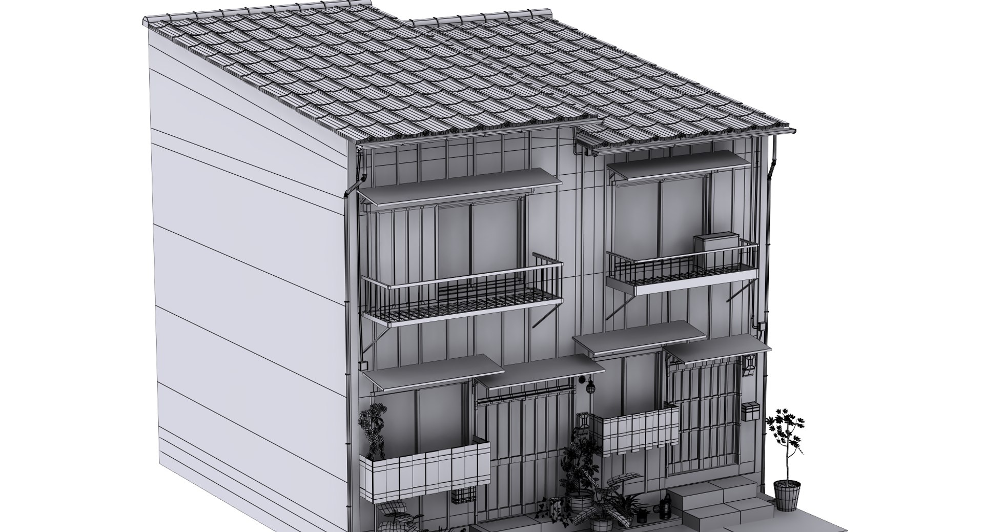 Old Tokyo Building Model - TurboSquid 1383964