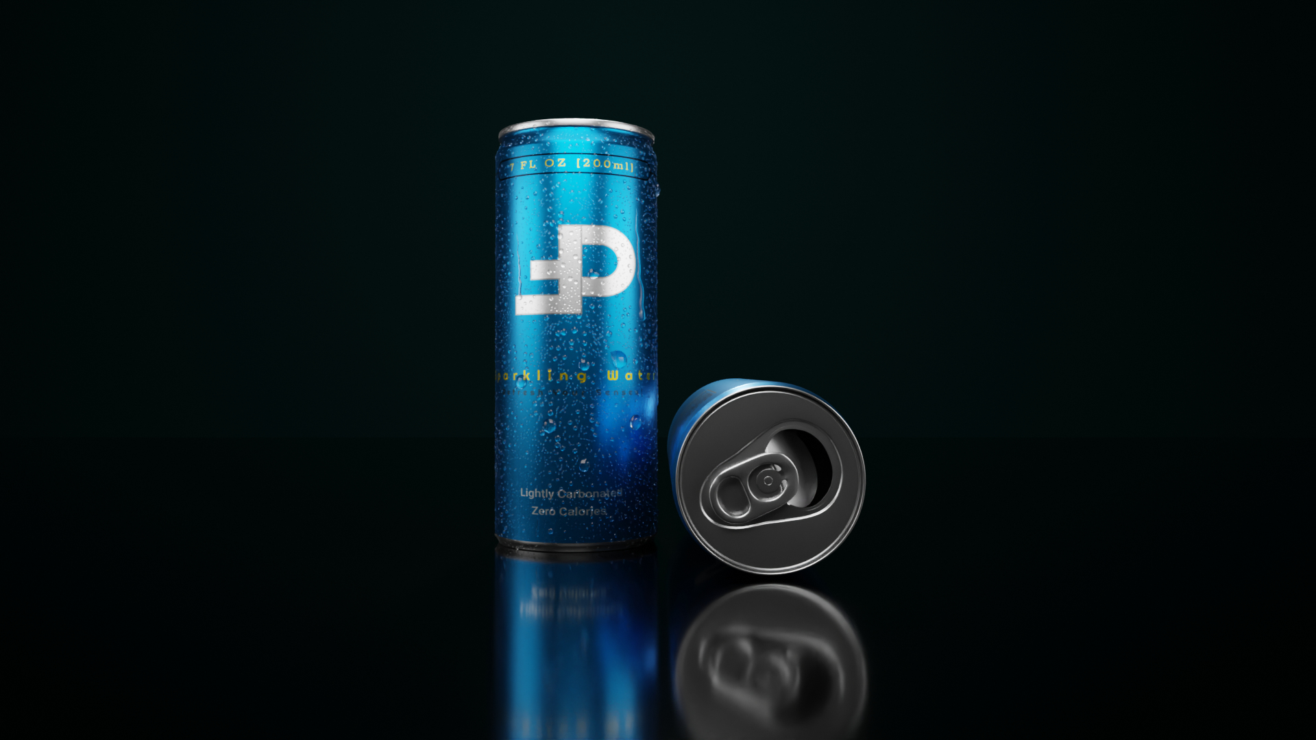 3D Slim Beverage Cans Set Open And Closed Tabs With Droplets Model ...