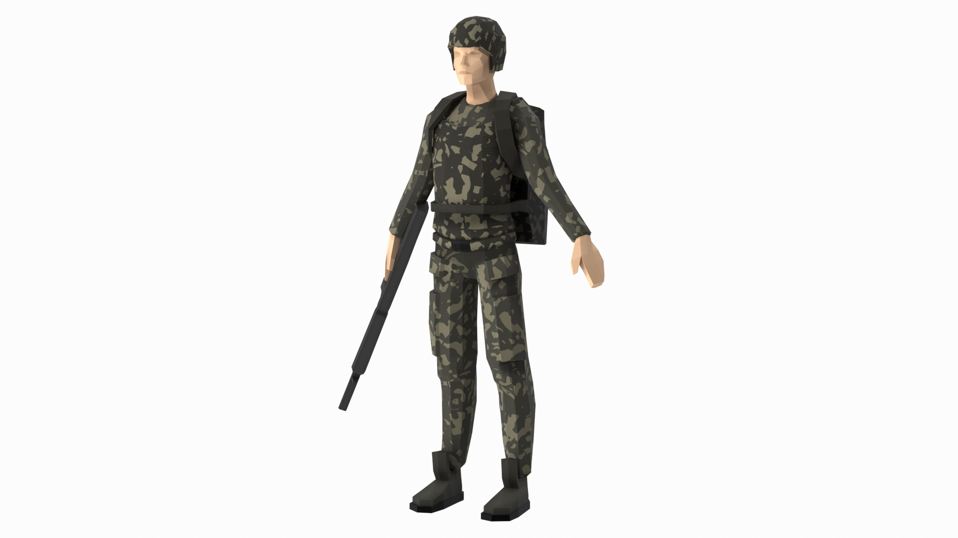 Low Poly Soldier 3D model - TurboSquid 2183267