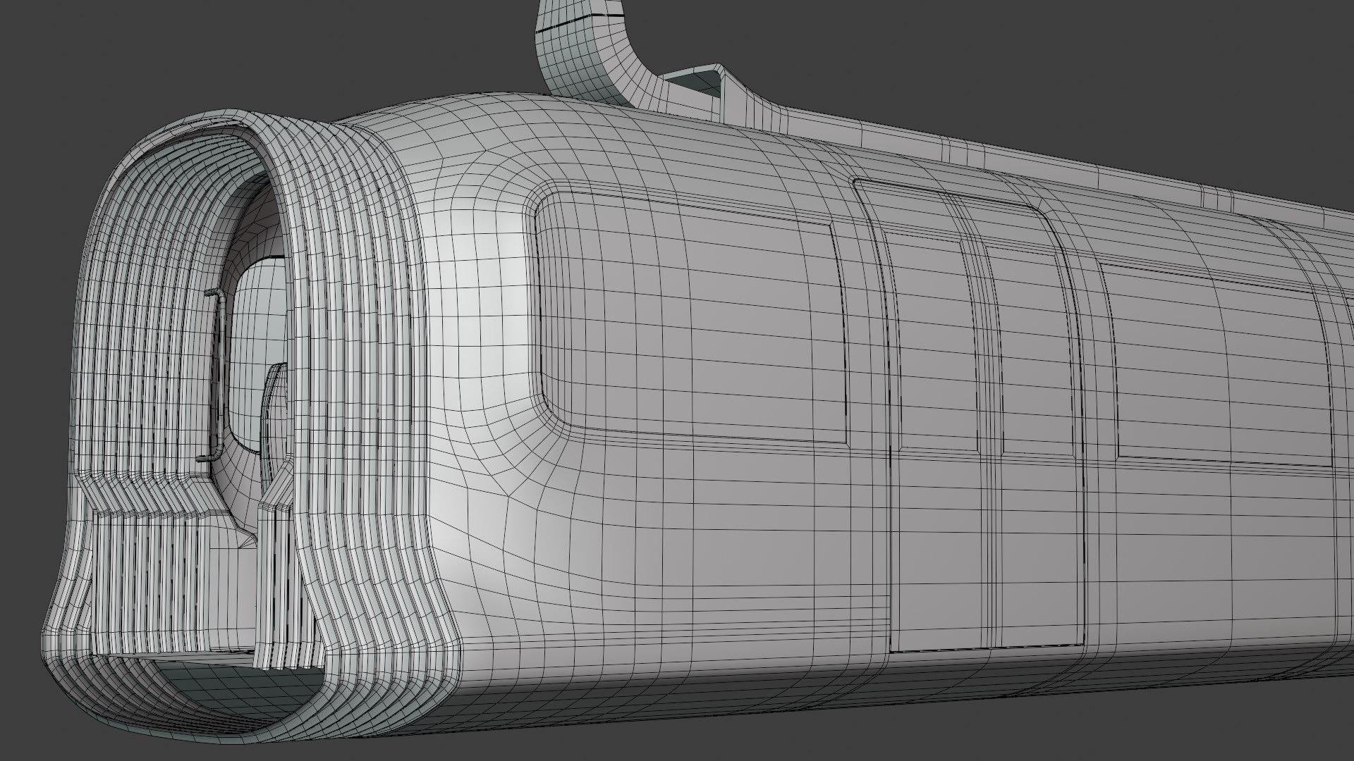 3D Elevated Train Middle Coach - TurboSquid 2207852