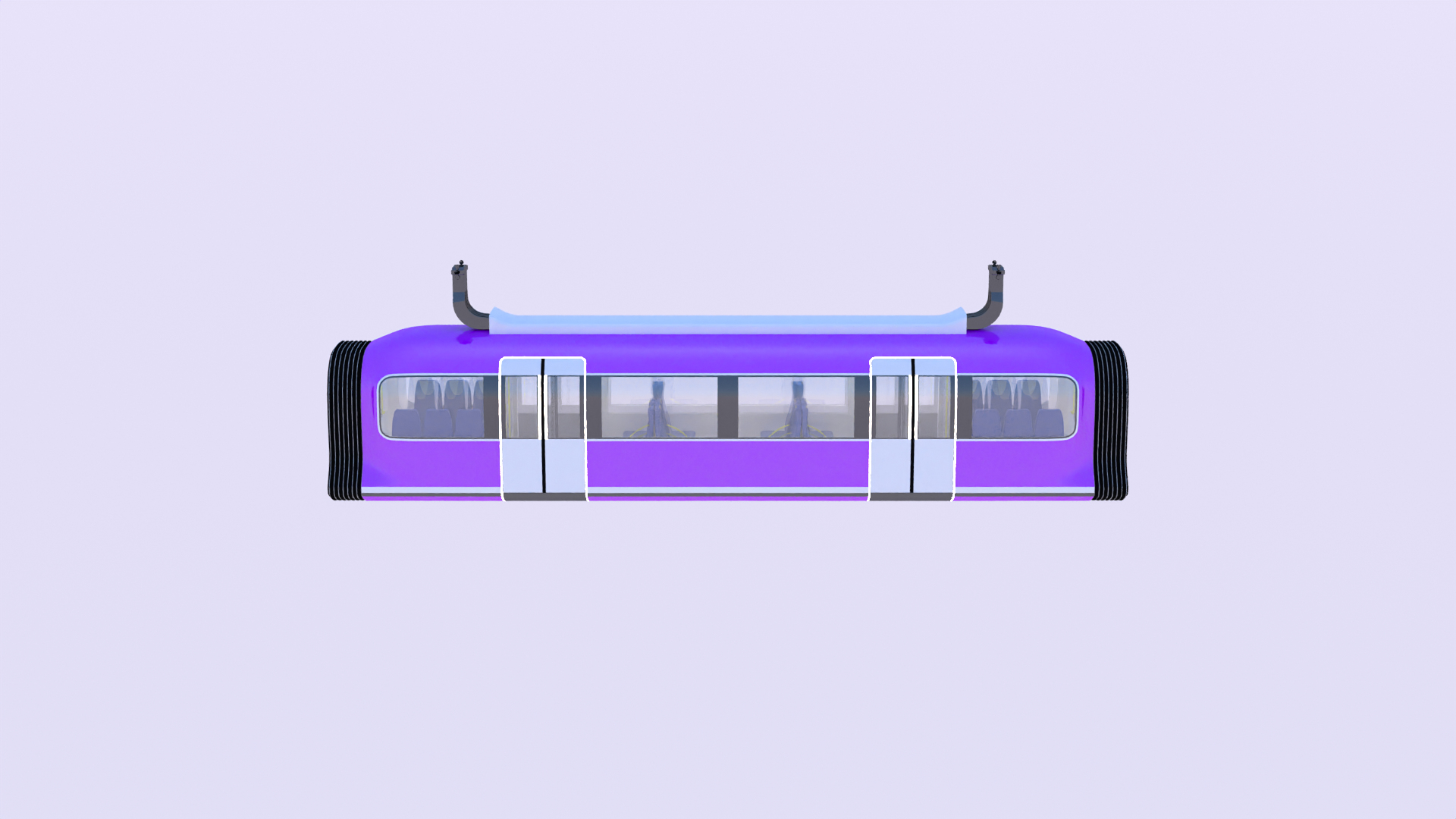 3D Elevated Train Middle Coach - TurboSquid 2207852