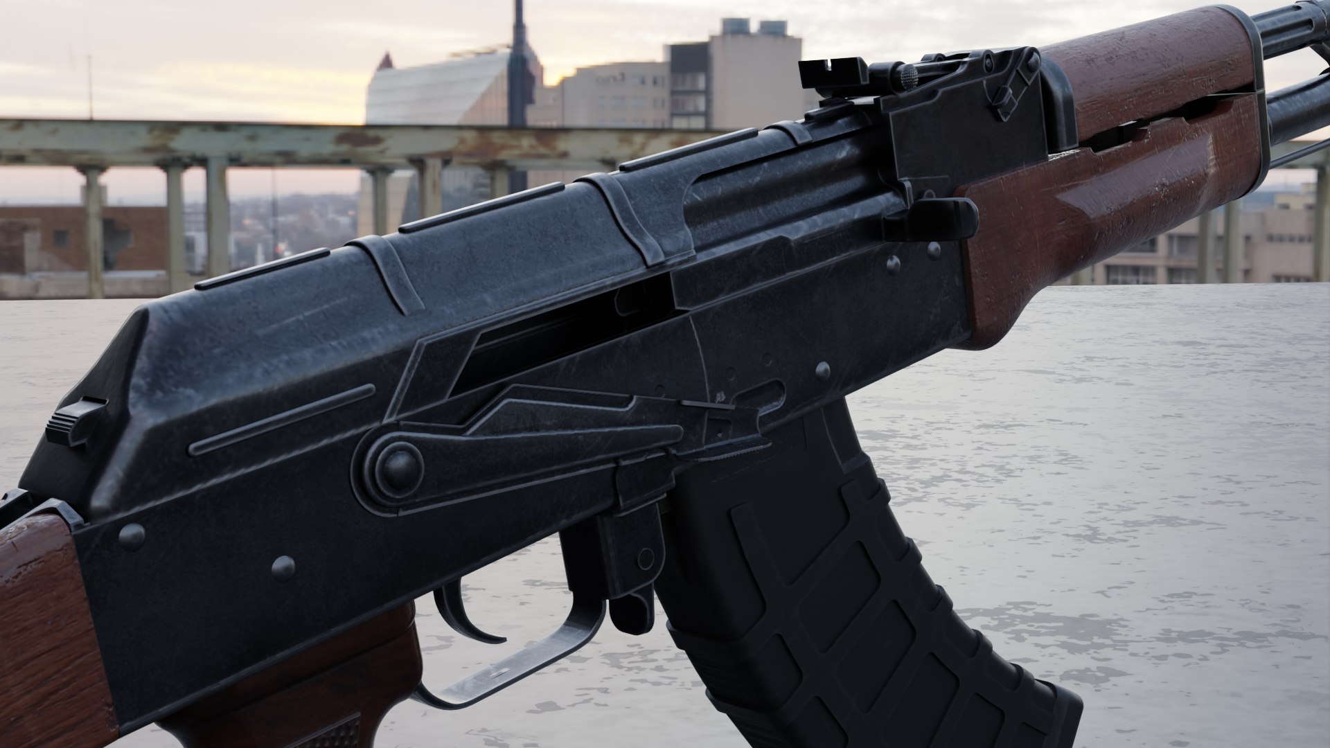 3D AKM RUSSIAN 1969 - HIGHLY DETAILED TEXTURED GAME ASSET HPLP - 2K4K ...