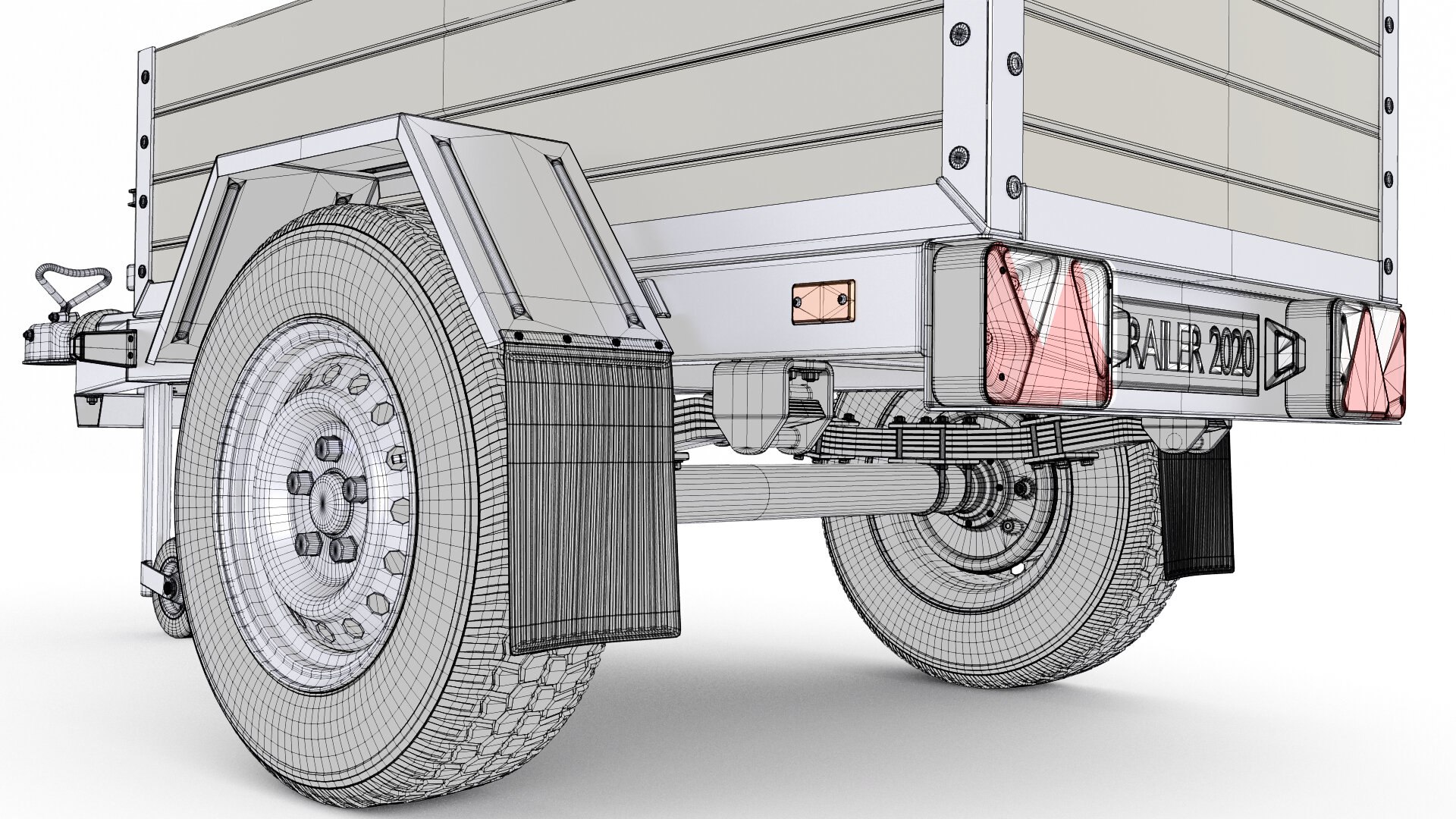 3D Model Trailer Cargo - TurboSquid 1593665