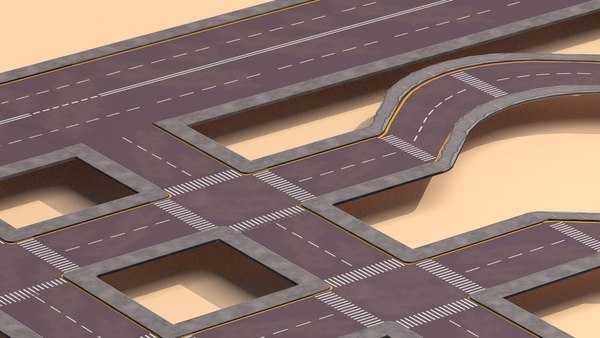 3d model road urban