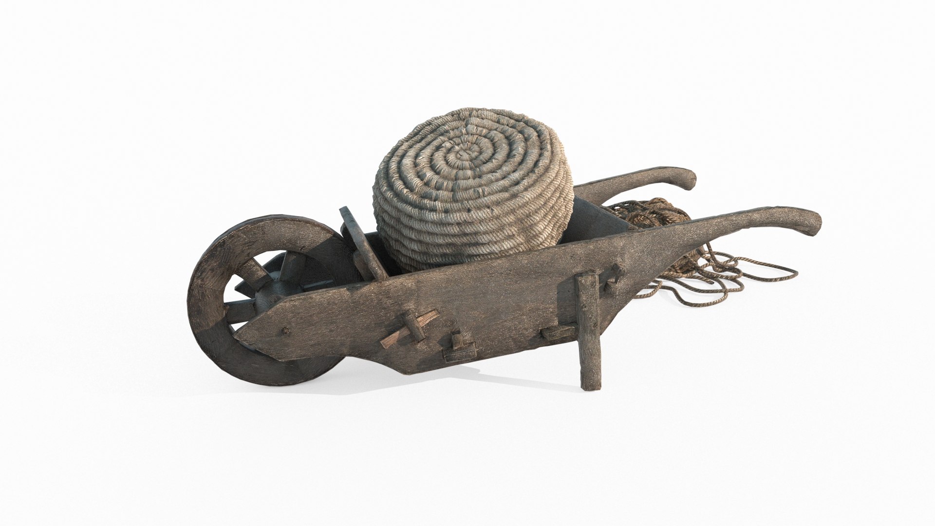 Old Style Transportation Vehicle Wheeled Handcart 3D Model - TurboSquid ...
