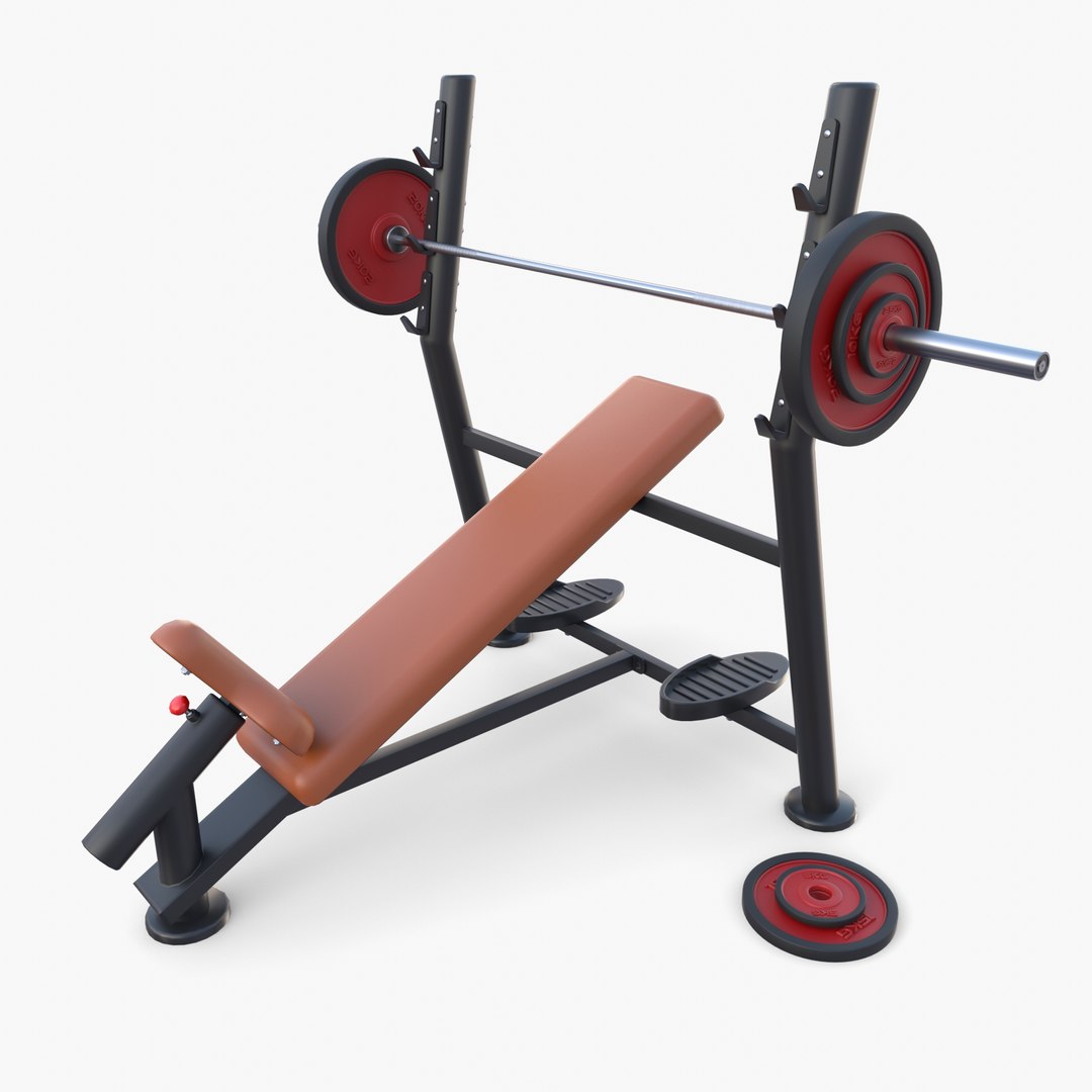 3D Olympic Inclined Bench - TurboSquid 2009445