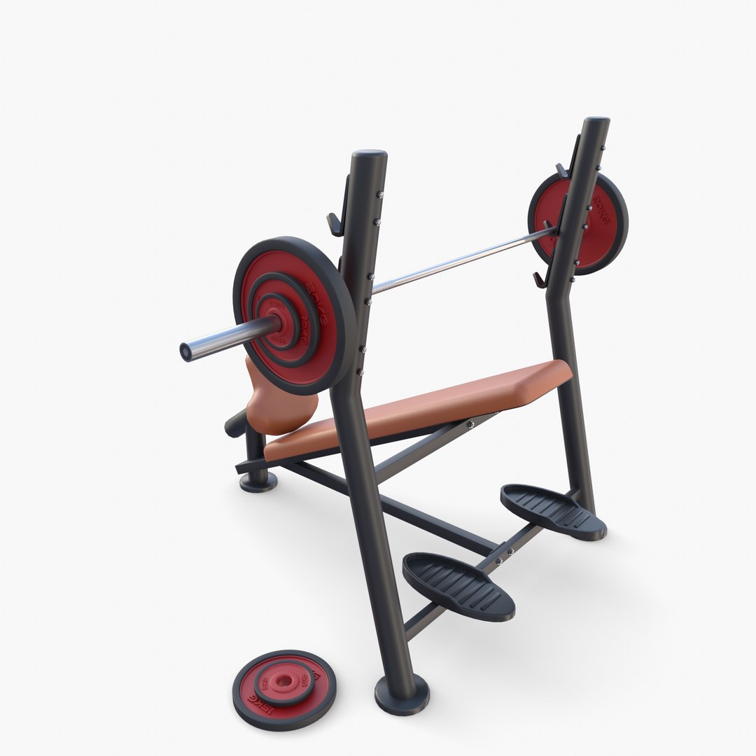 3D Olympic Inclined Bench - TurboSquid 2009445