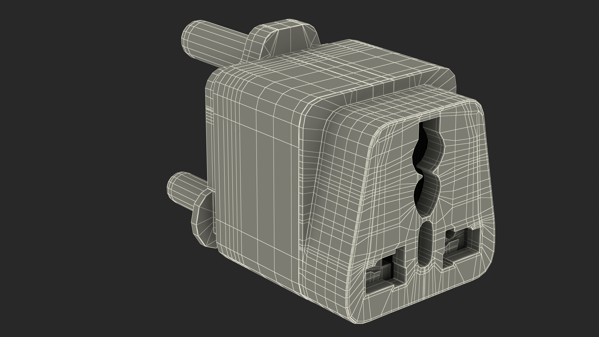 3D Type M Electrical Plug Adapter White - TurboSquid 1841235