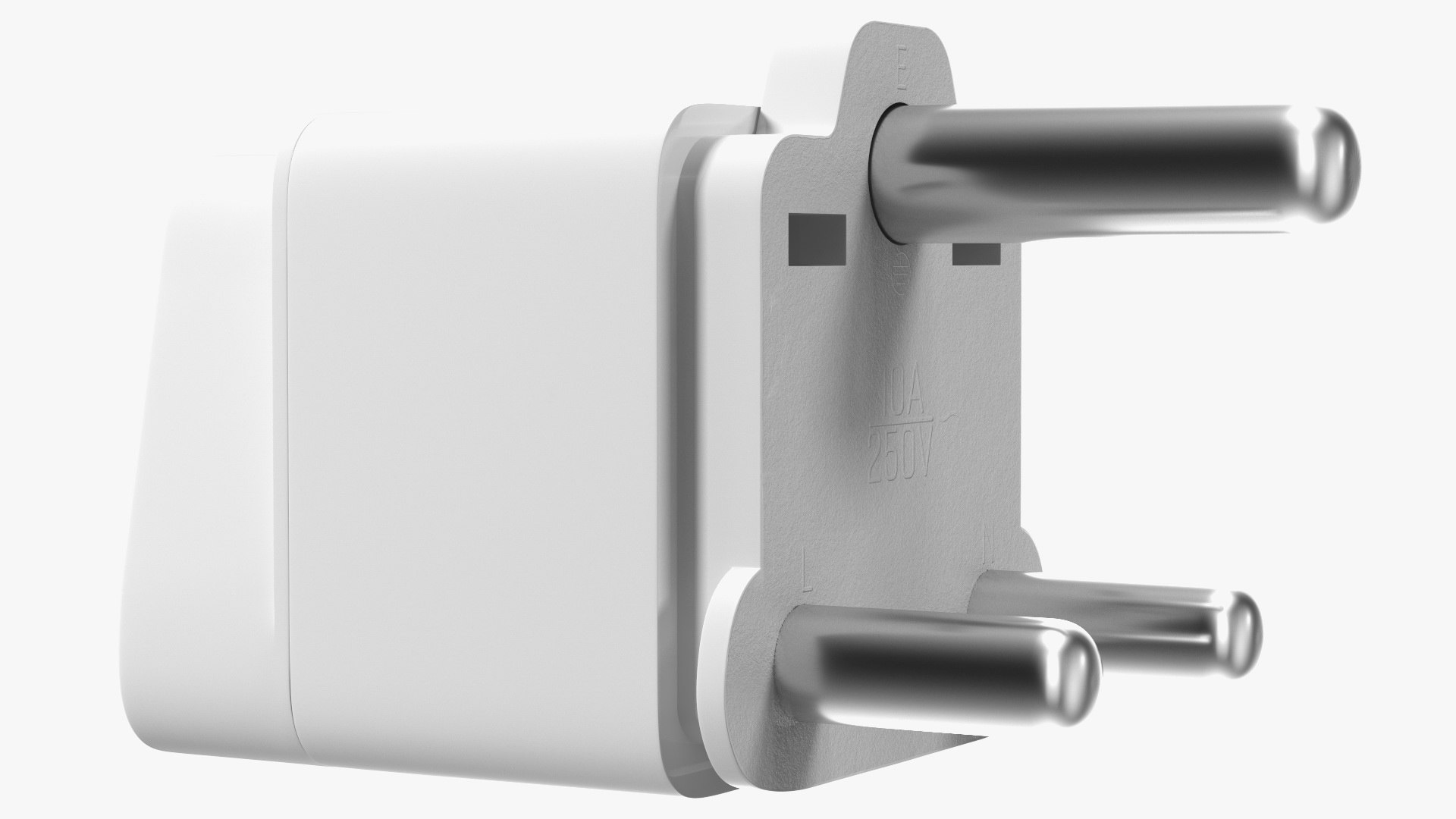 3D Type M Electrical Plug Adapter White - TurboSquid 1841235