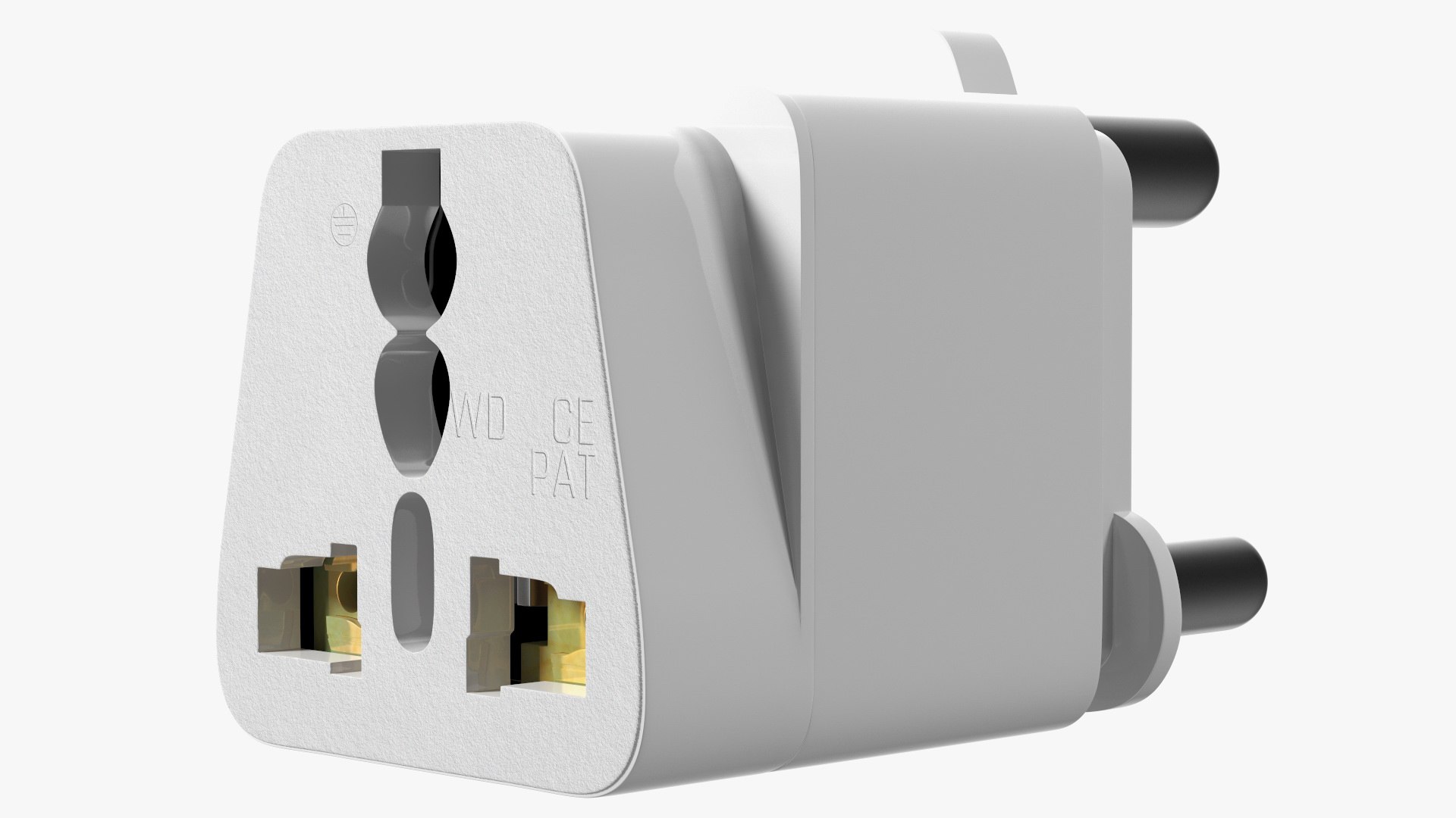 3D Type M Electrical Plug Adapter White - TurboSquid 1841235