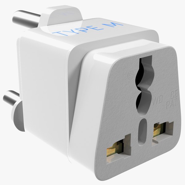 3D Type M Electrical Plug Adapter White - TurboSquid 1841235