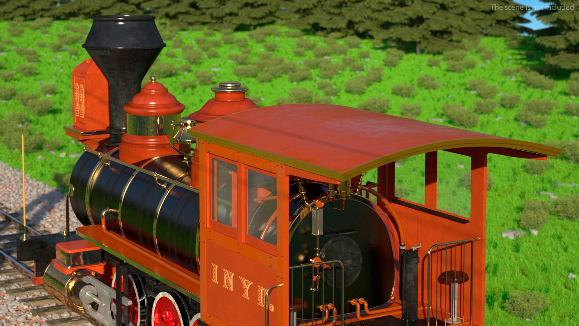 3D Steam Engine Locomotive - TurboSquid 2149069