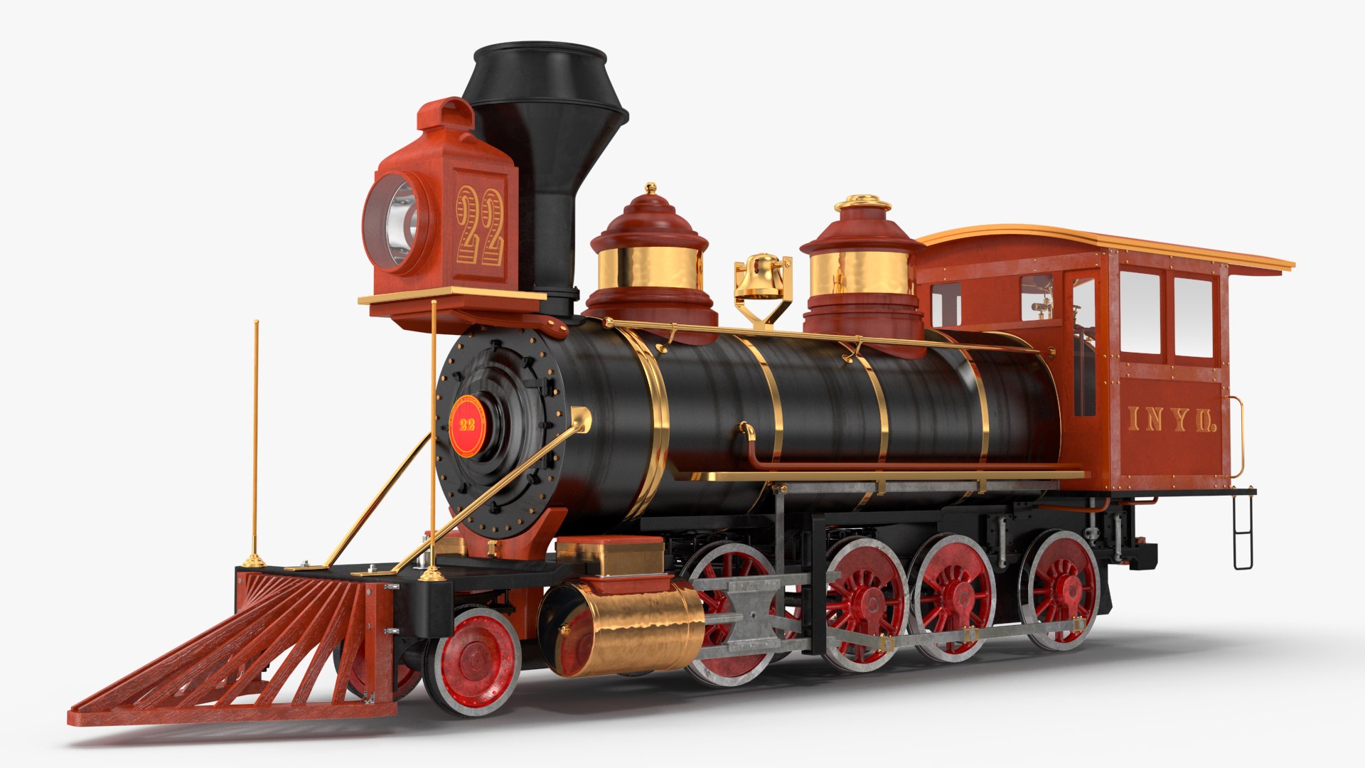 3D Steam Engine Locomotive - TurboSquid 2149069