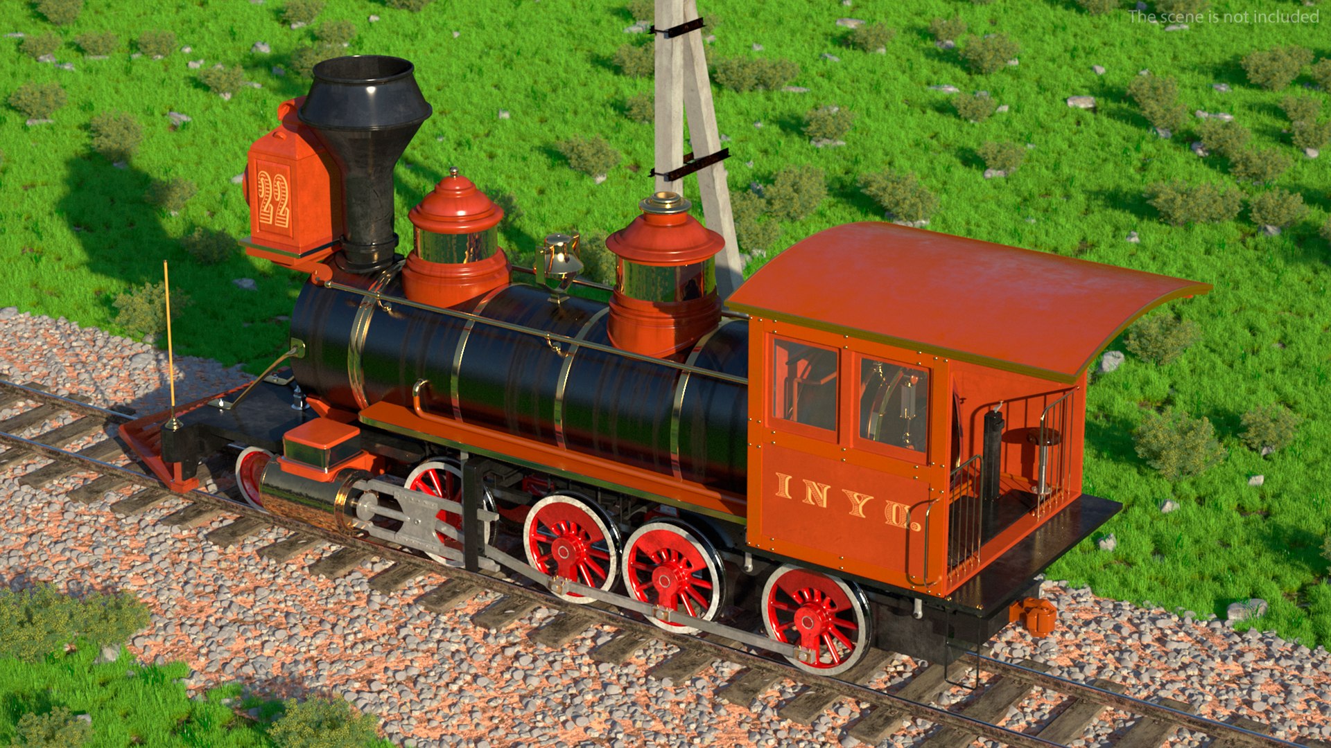 3D Steam Engine Locomotive - TurboSquid 2149069