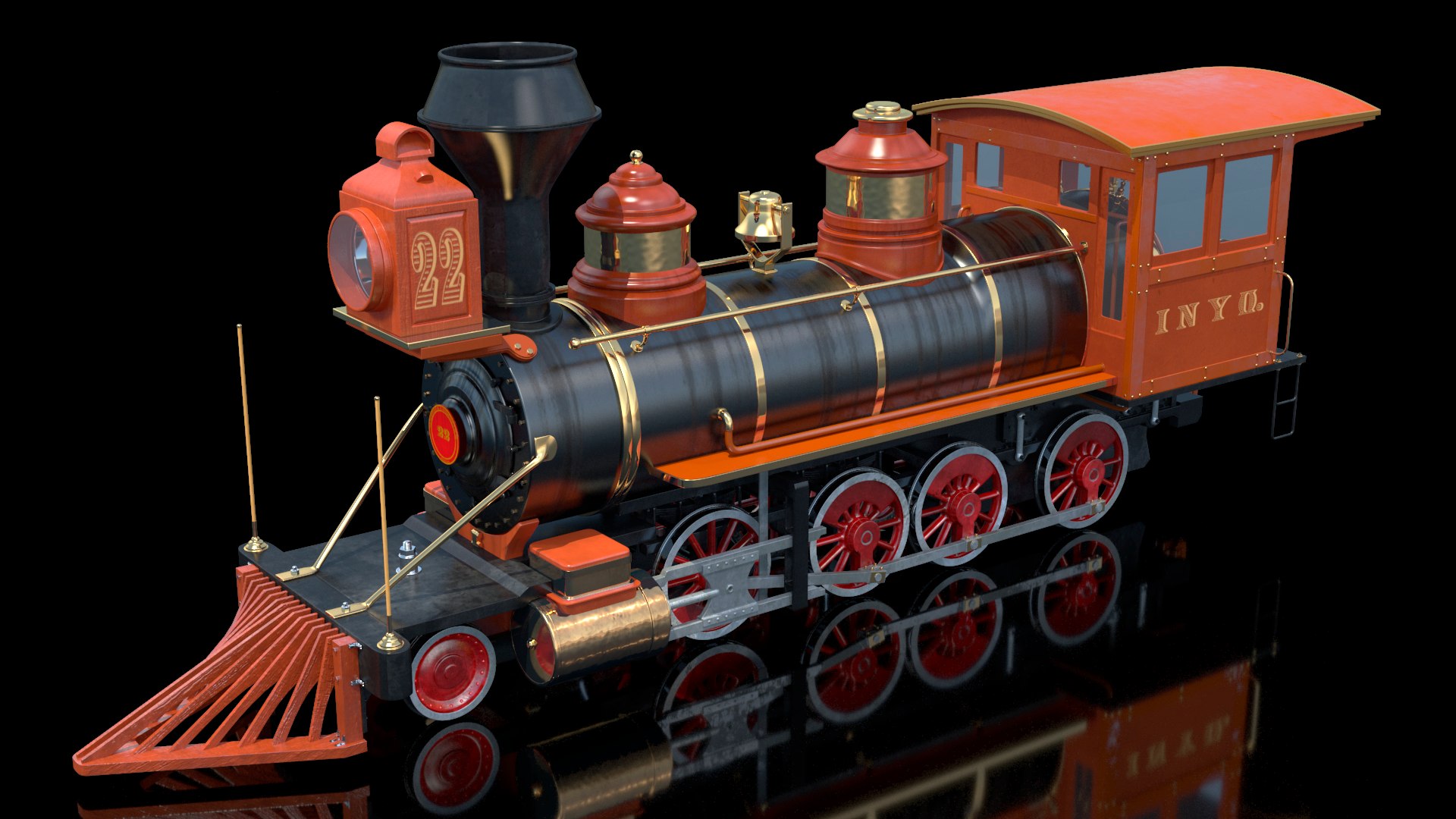 3D Steam Engine Locomotive - TurboSquid 2149069