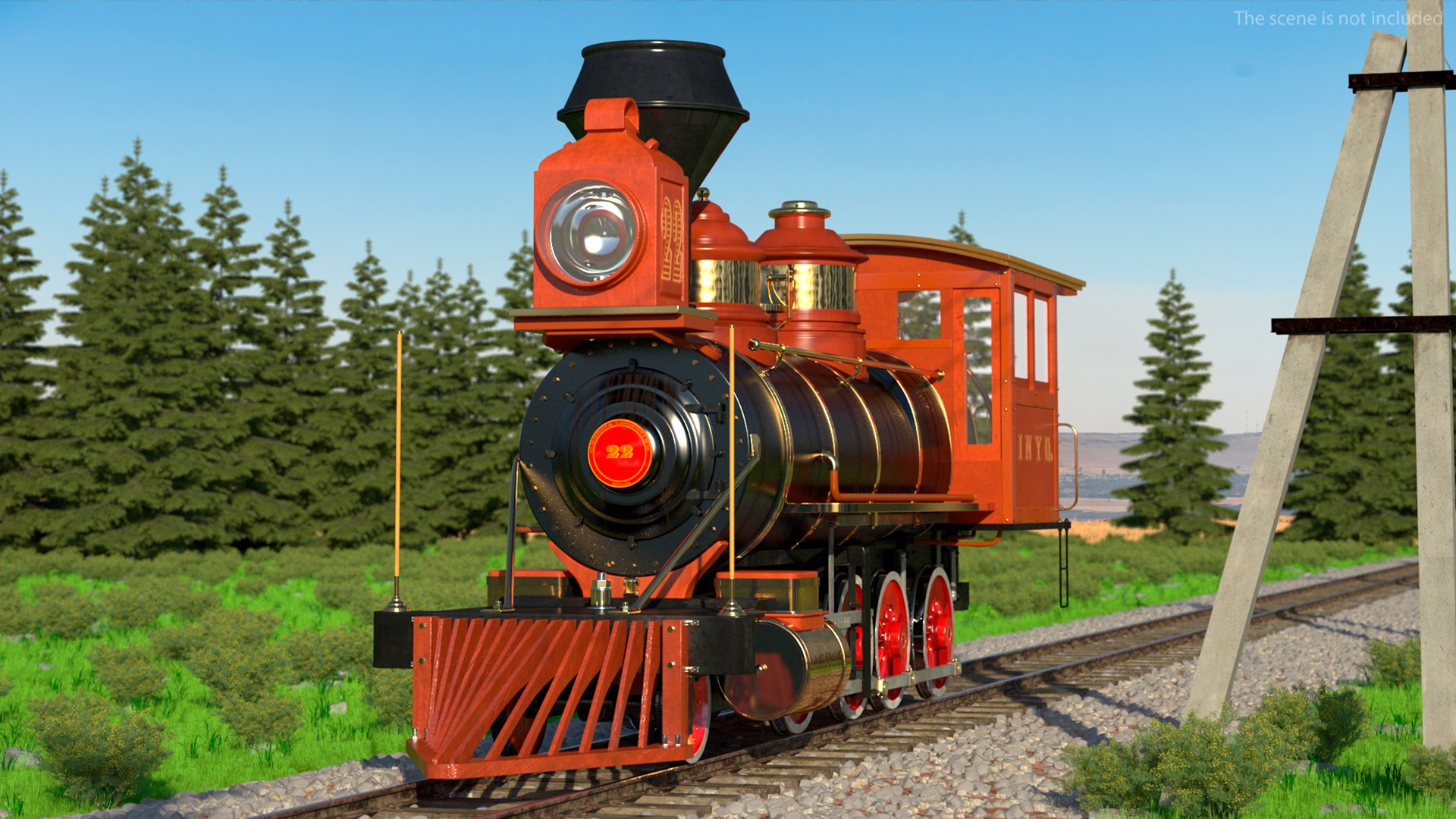 3D Steam Engine Locomotive - TurboSquid 2149069