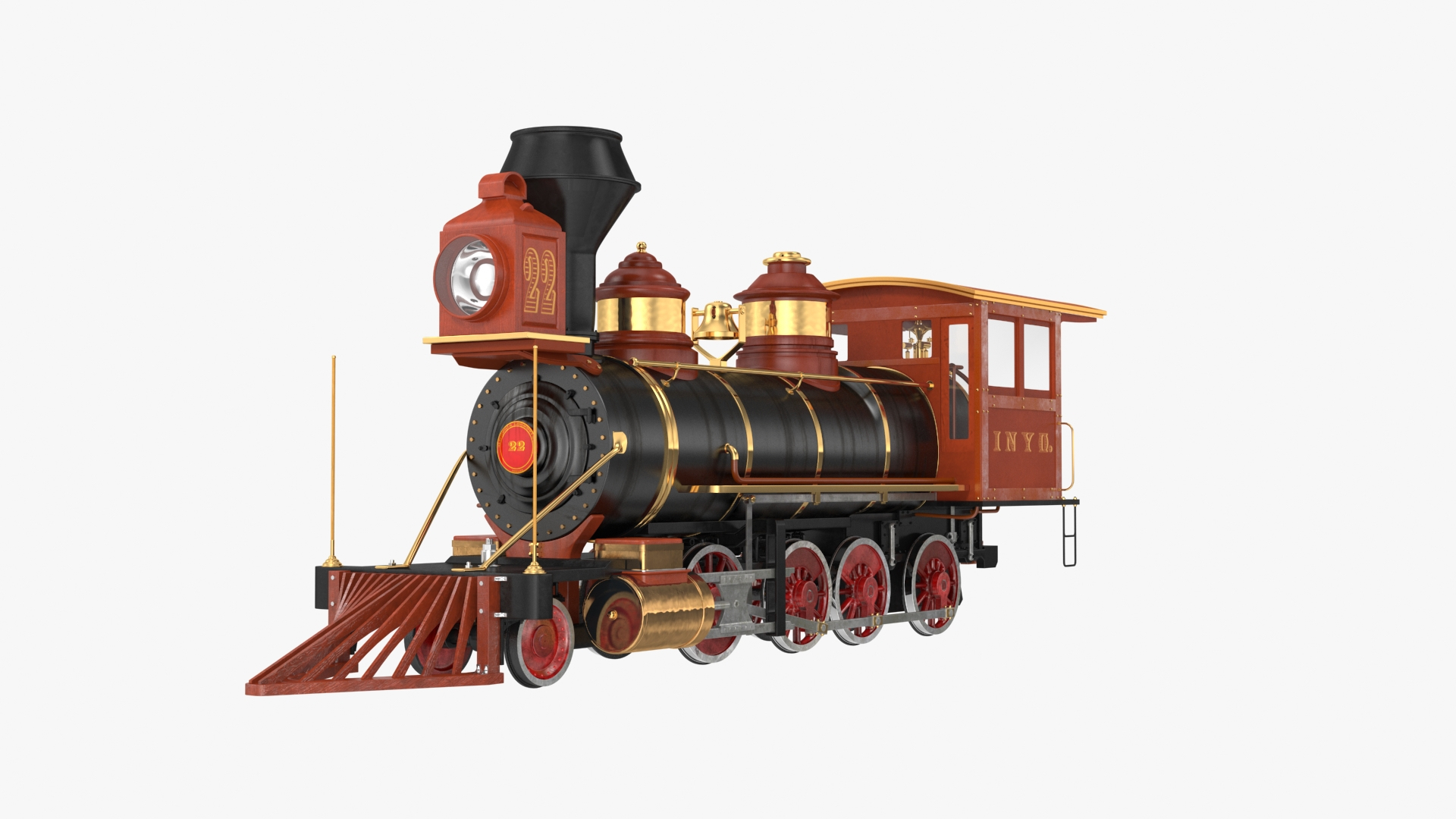 3D Steam Engine Locomotive - TurboSquid 2149069