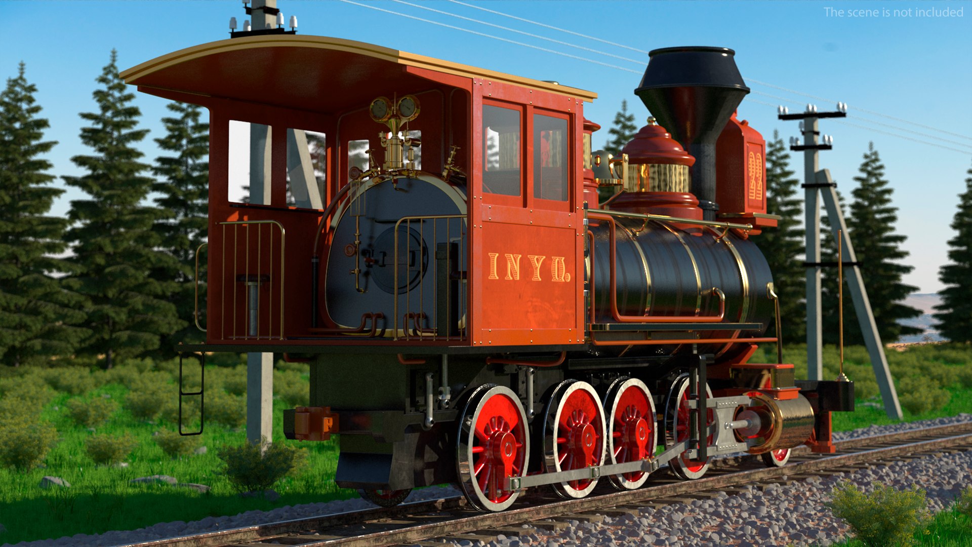 3D Steam Engine Locomotive - TurboSquid 2149069