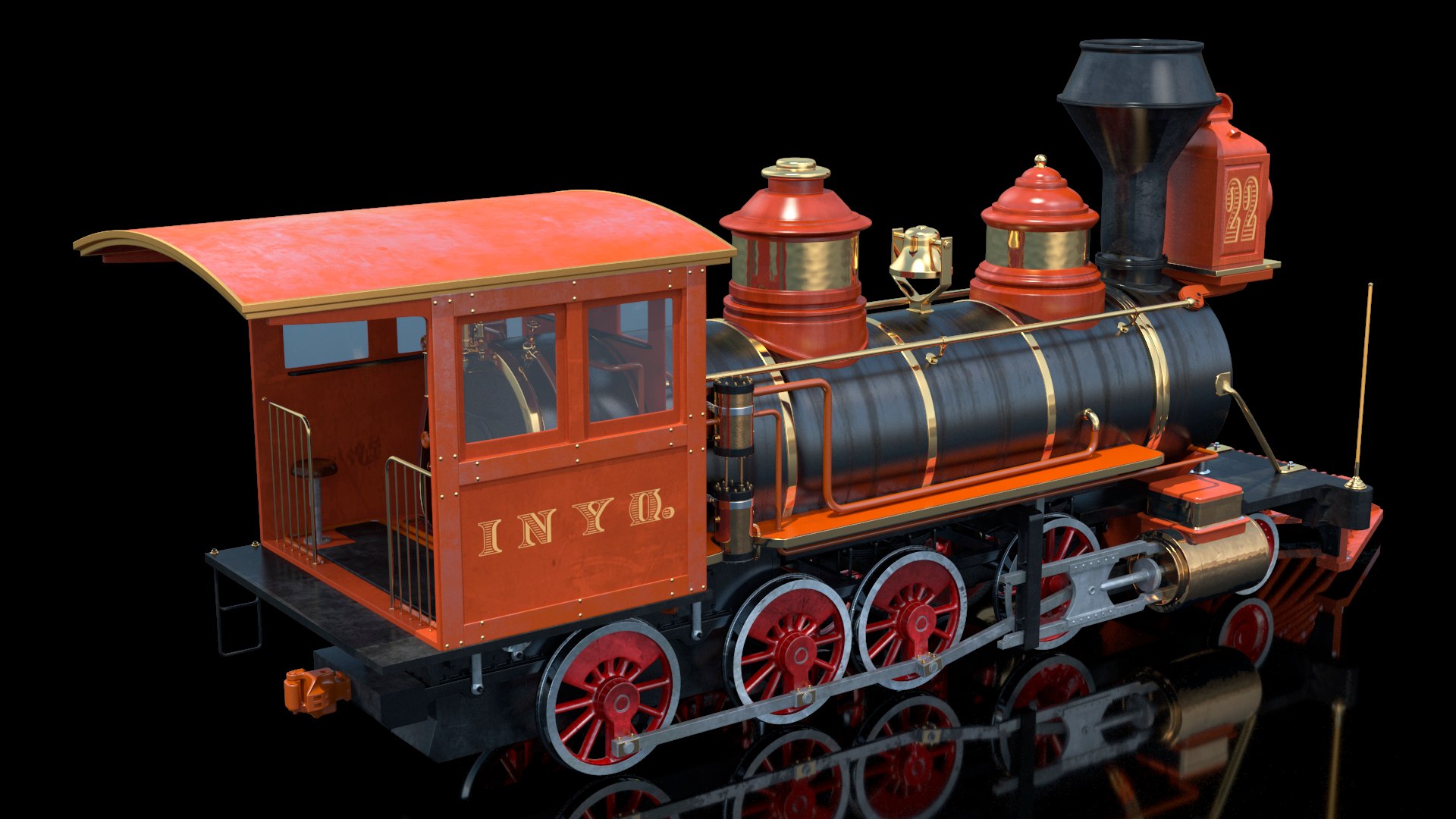 3D Steam Engine Locomotive - TurboSquid 2149069