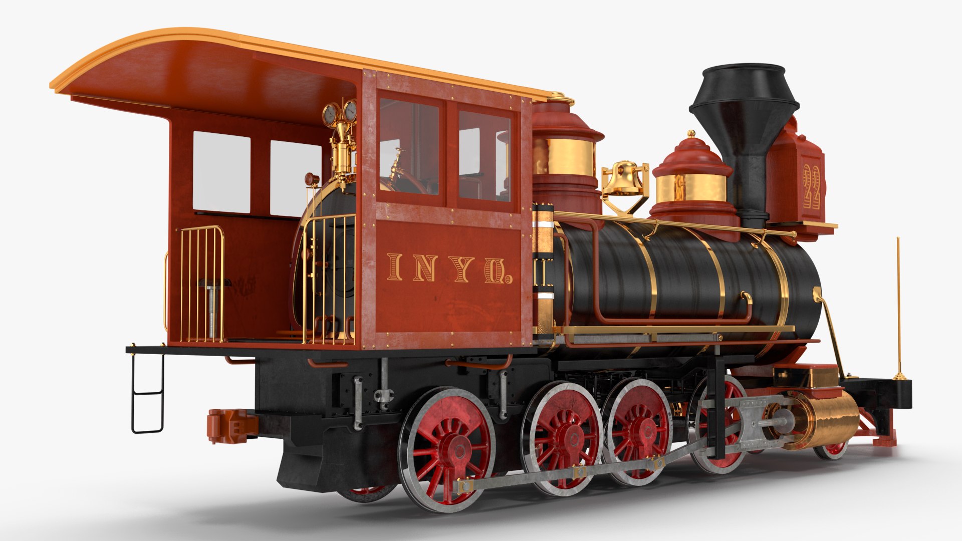 3D Steam Engine Locomotive - TurboSquid 2149069