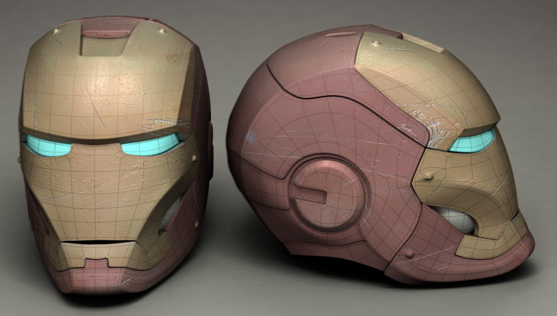 iron man helmet 3d model
